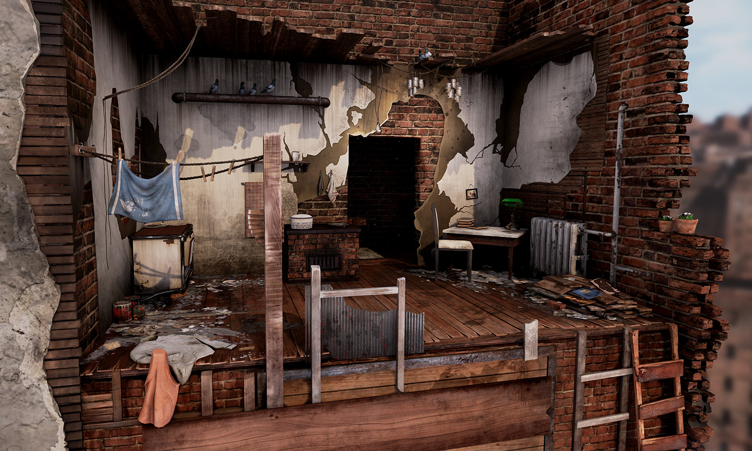 ArtStation - Destroyed Room