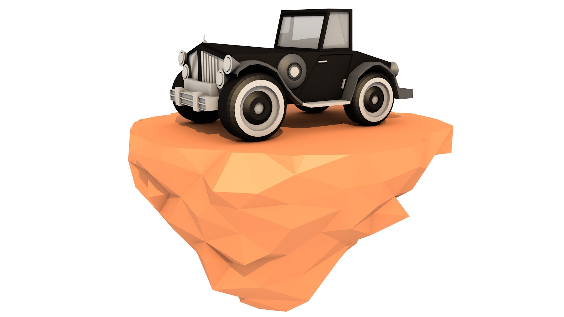 ArtStation - low poly vintage car