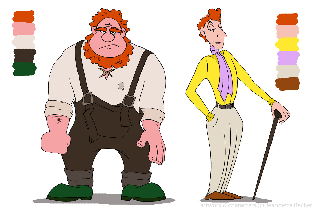 Jeannette Becker - 2D Art - Character Design - Short Story "The Bull ...