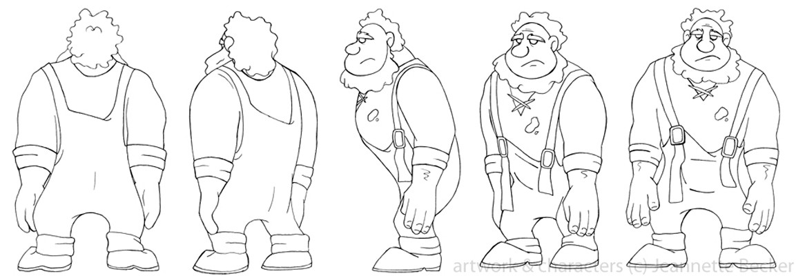 Jeannette Becker - 2D Art - Character Design - Short Story "The Bull ...