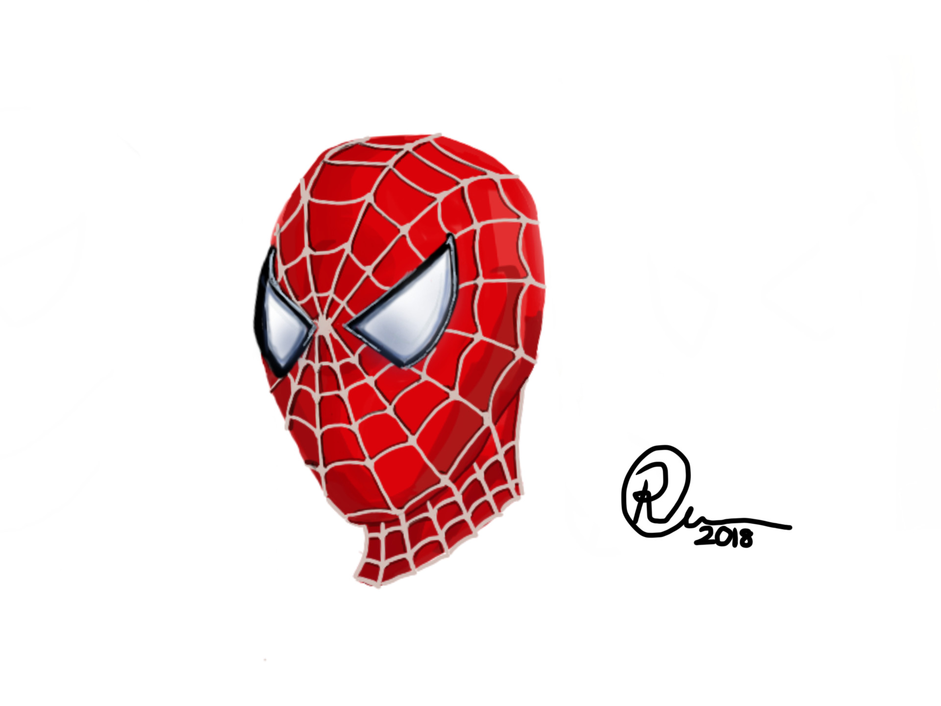 Spider Man Mask Drawing