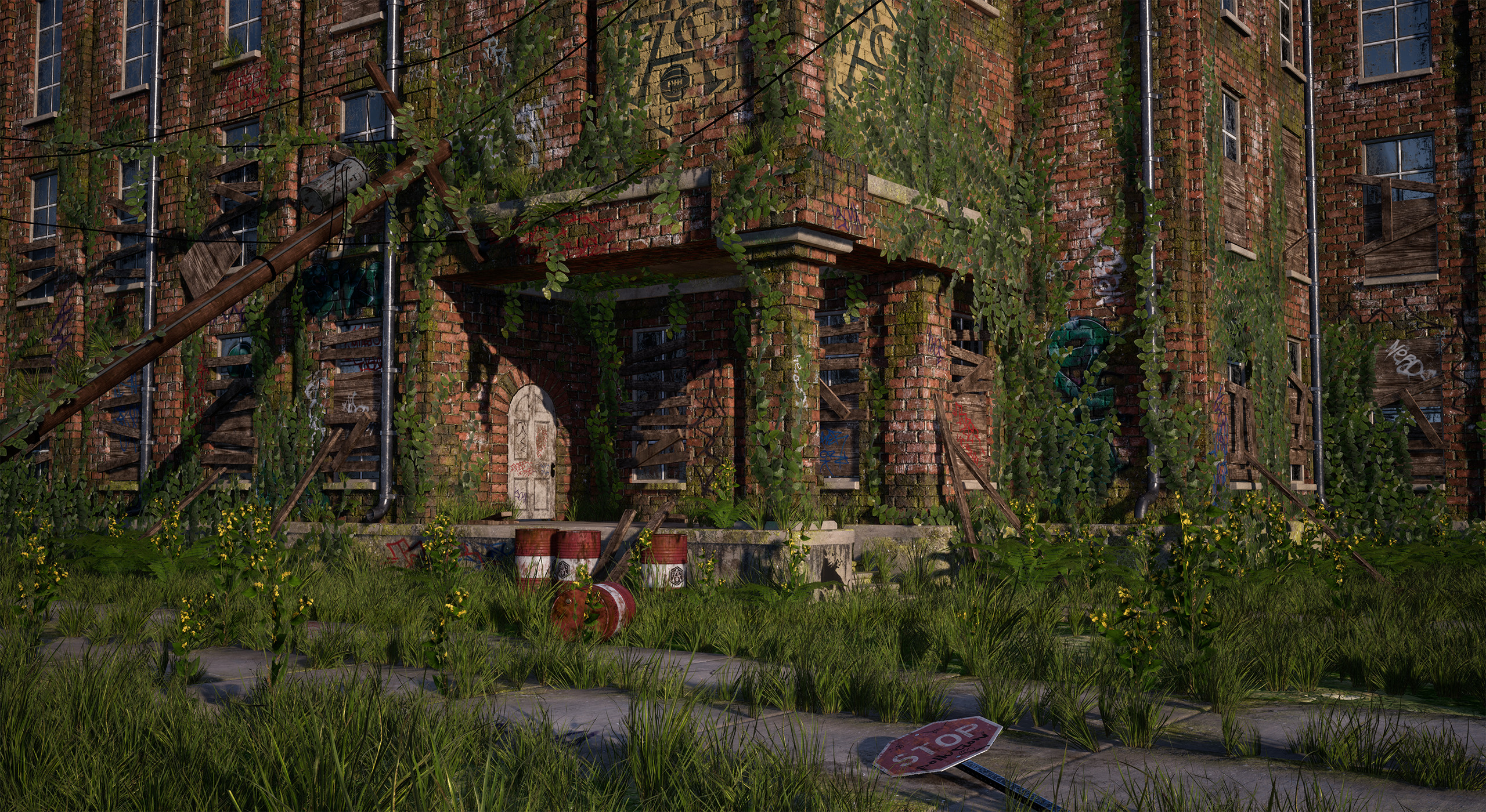 Russell Rector - Overgrown Brick Building