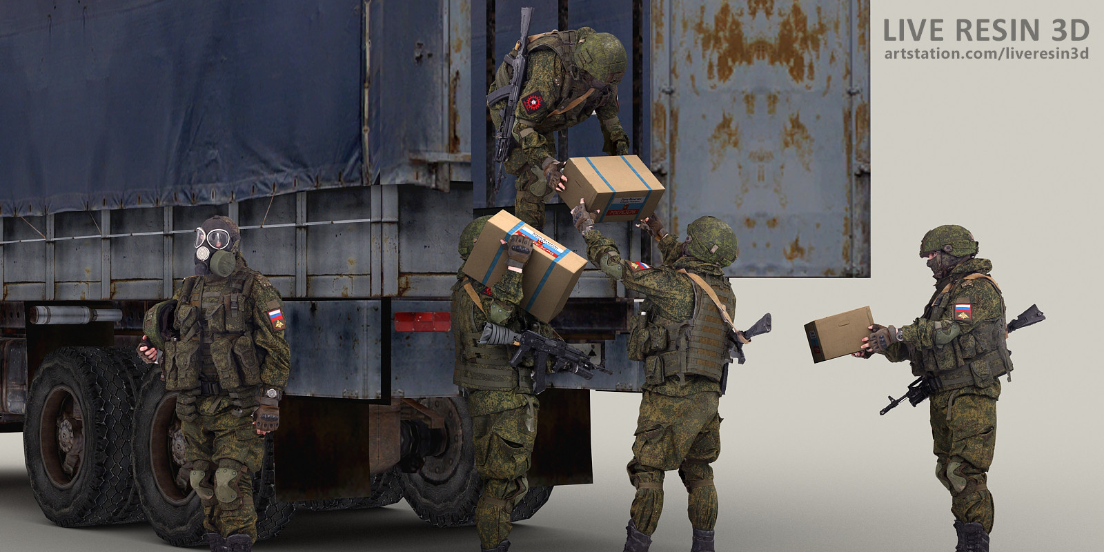 Live Resin 3D - Russian soldiers