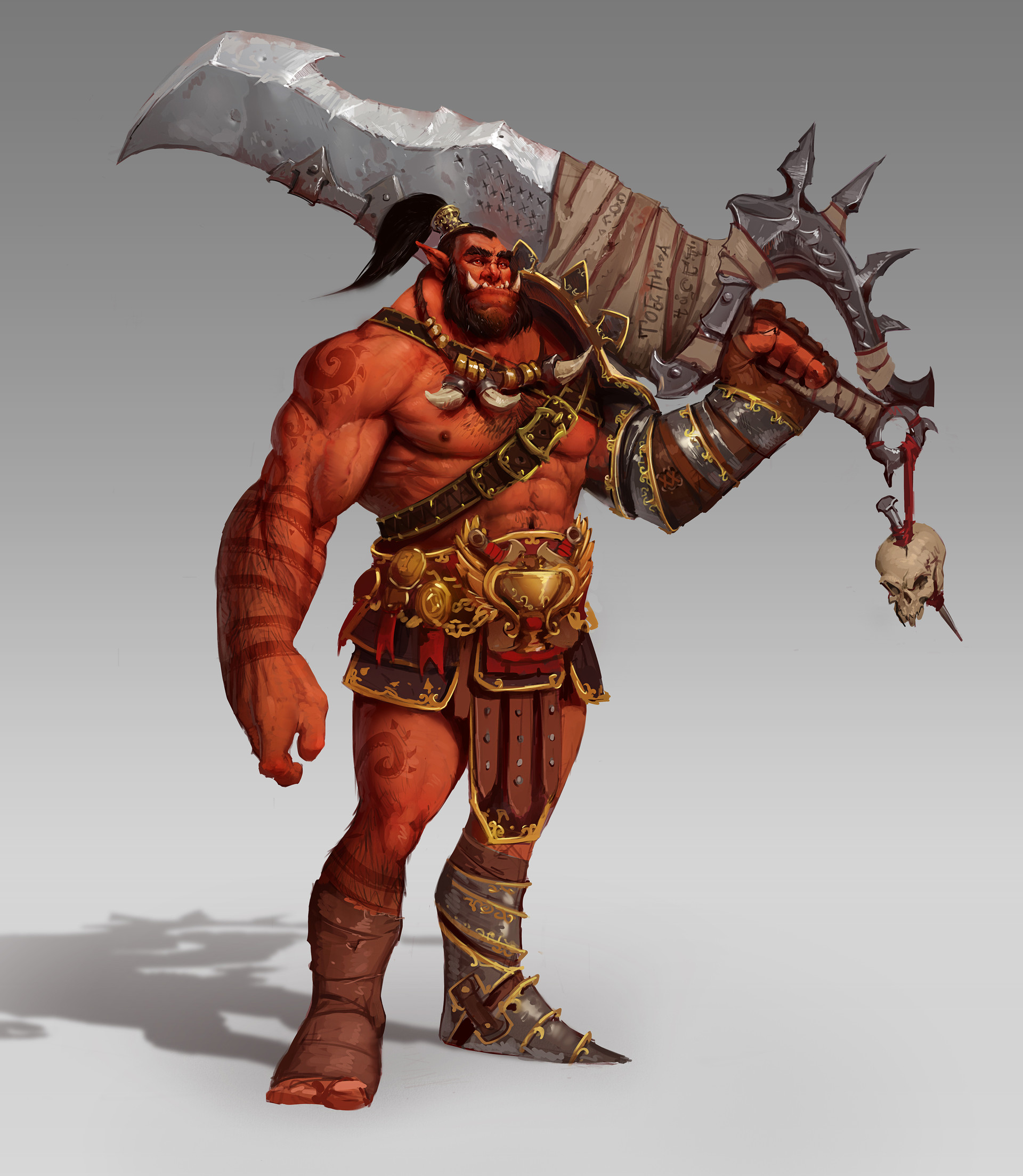 Red Orc by Nick Serpilov : r/ImaginaryOrcs