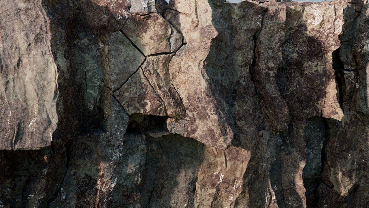 screenglow - Procedural rocks - Cliff wall