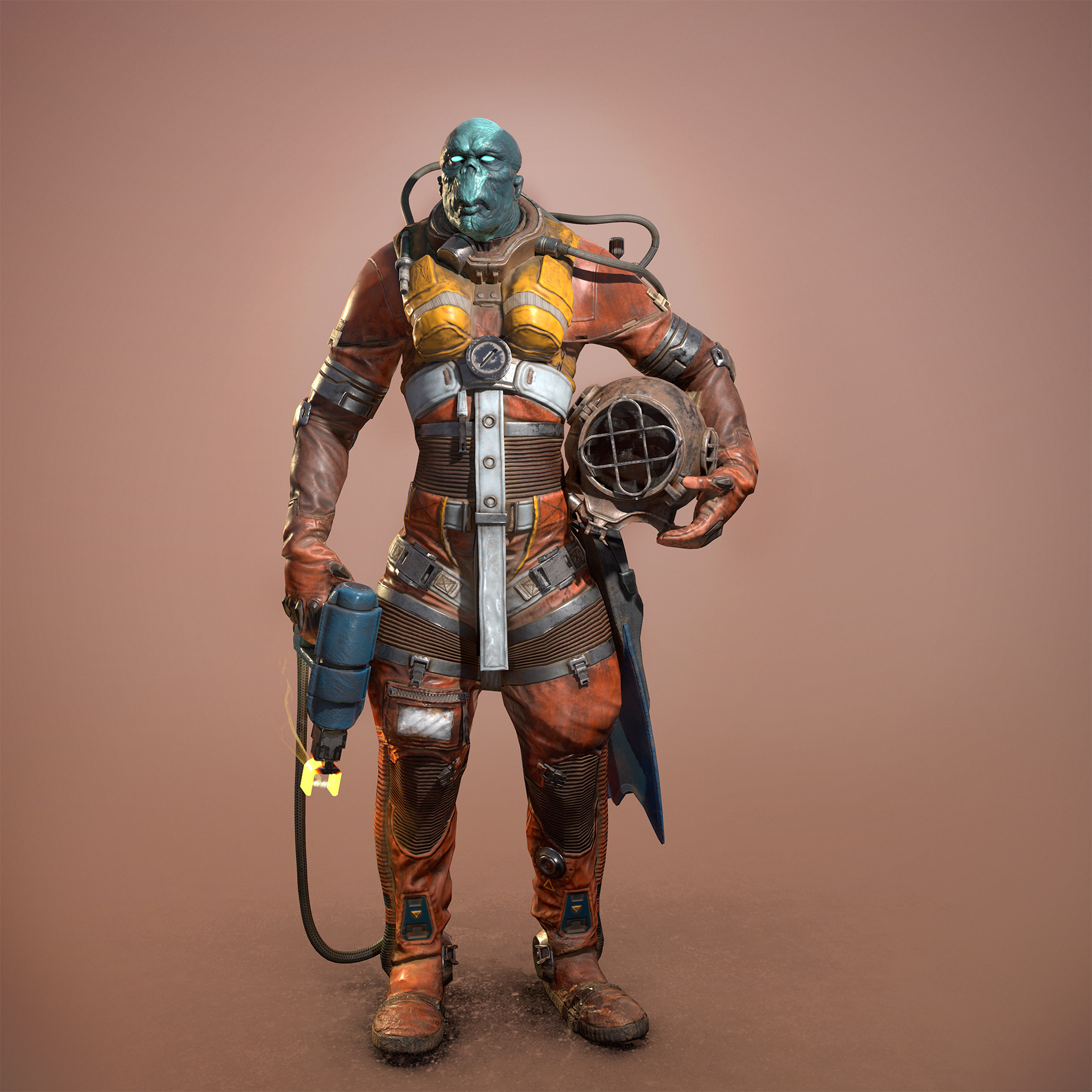 ArtStation - ArtStation challenge Submission: Beneath the Waves, 'Humanoid'