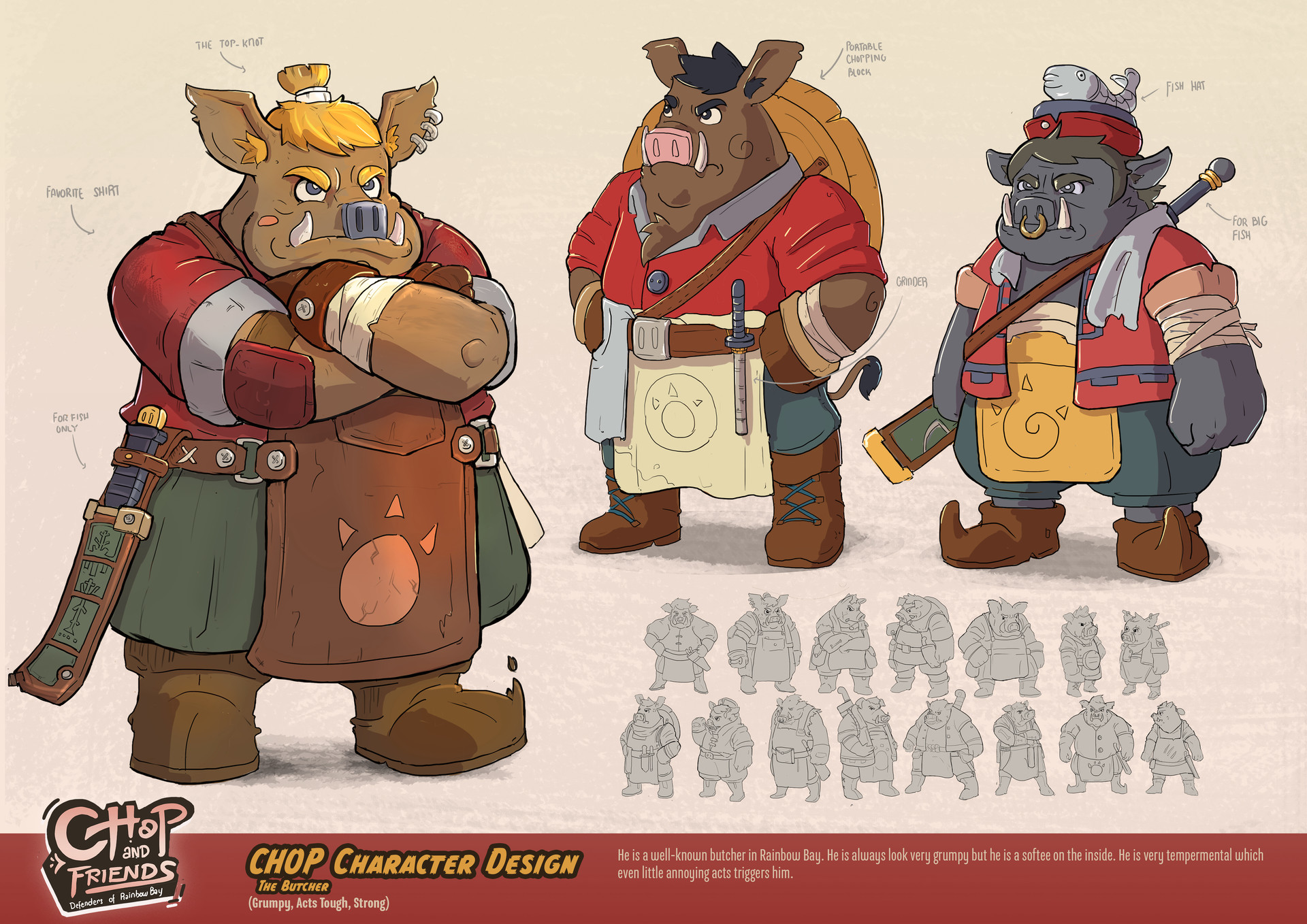 ArtStation - Chop and Friends Animated Series Concept Design - Protagonist