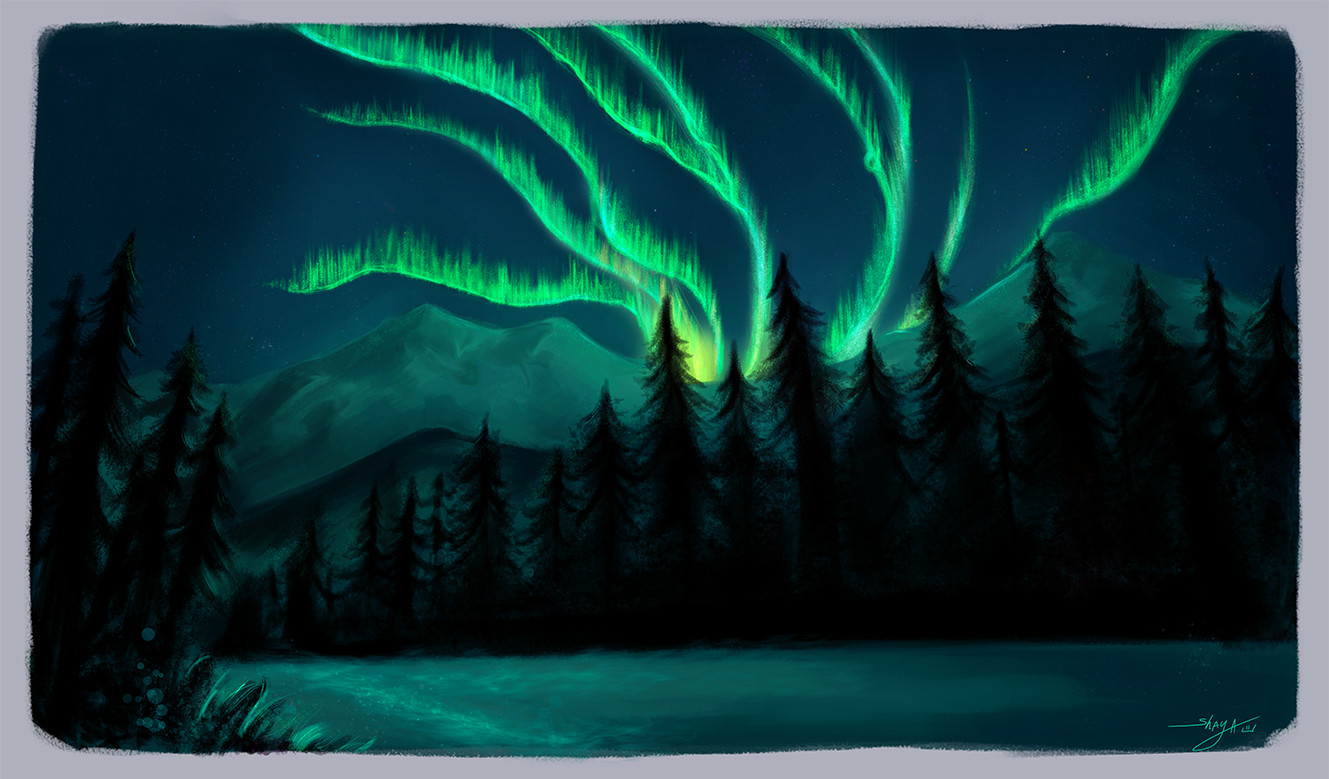 how to draw northern lights in photoshop