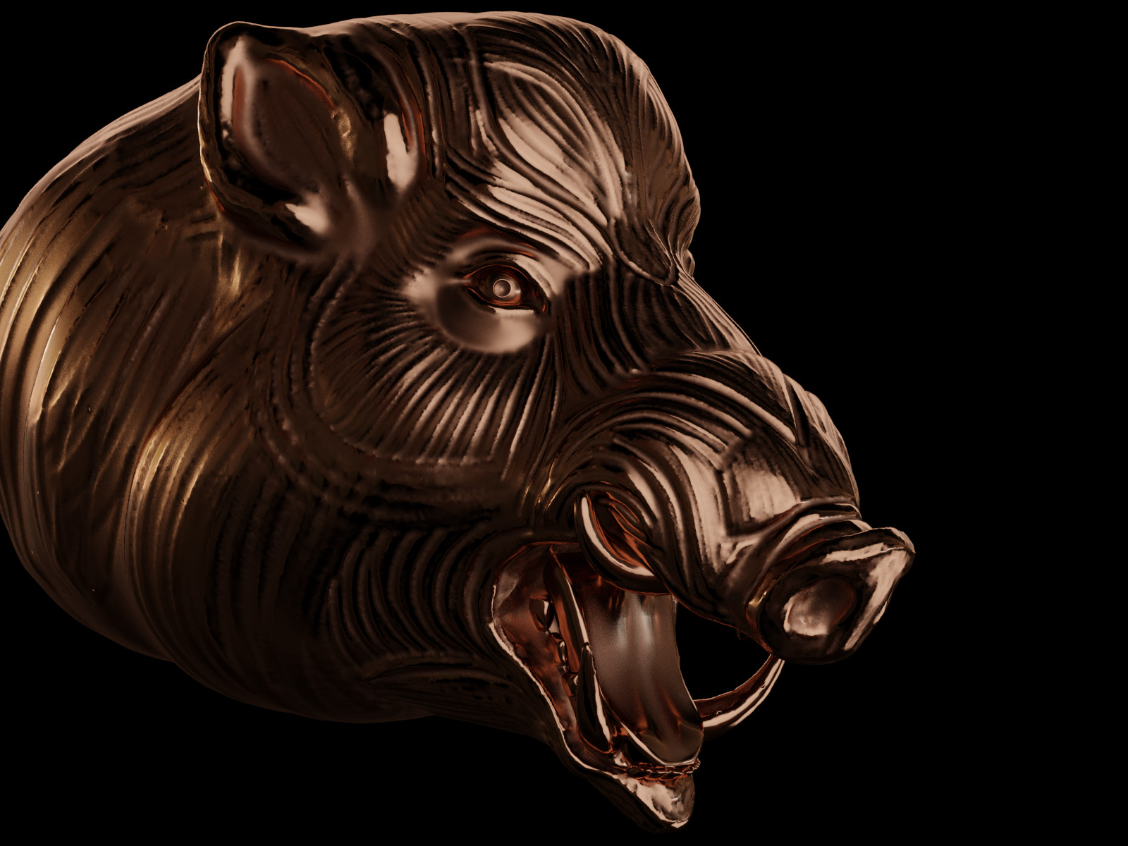 ArtStation - Hog head. Printable