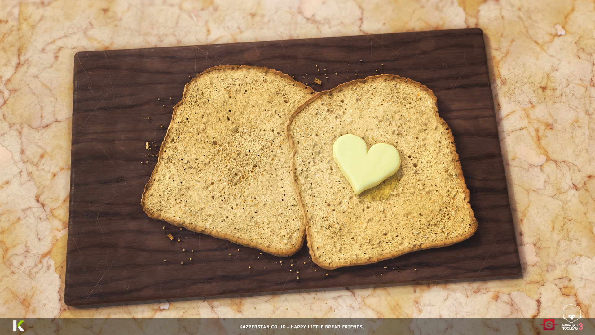 ArtStation - Happy Little Bread Friends.