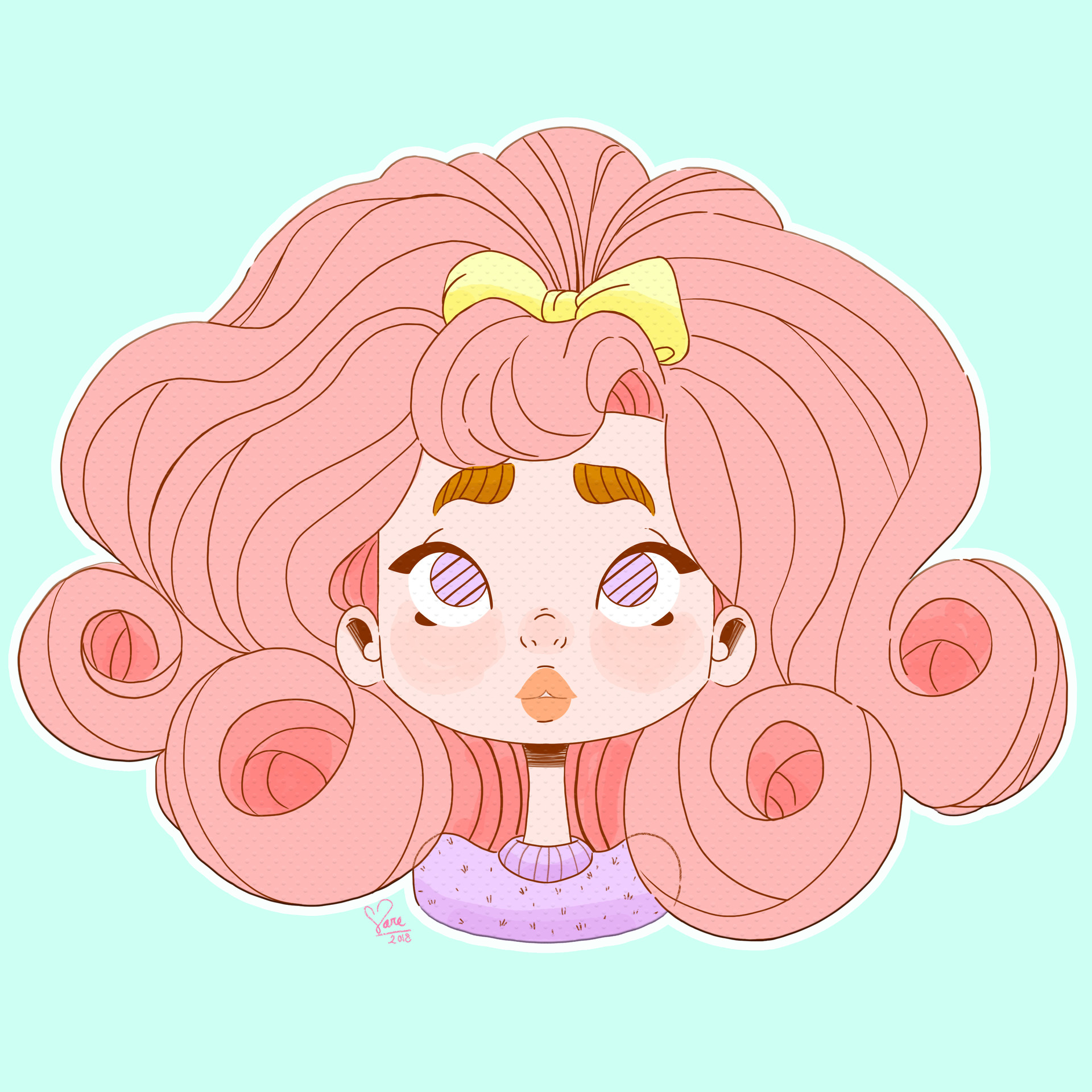 ArtStation - Pink Puuffy Hair