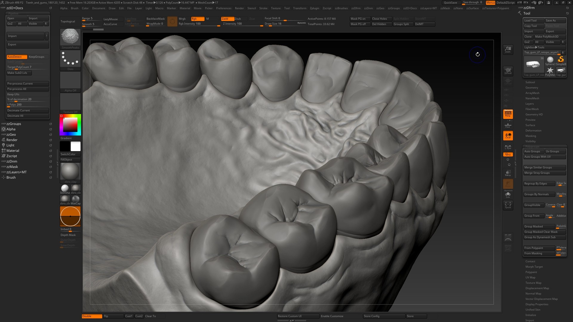 Simon Telezhkin - Realistic teeth 3d model with textures