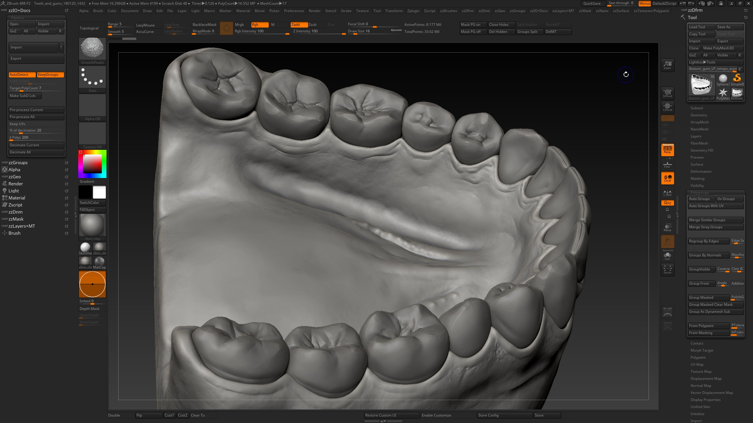 Simon Telezhkin - Realistic teeth 3d model with textures