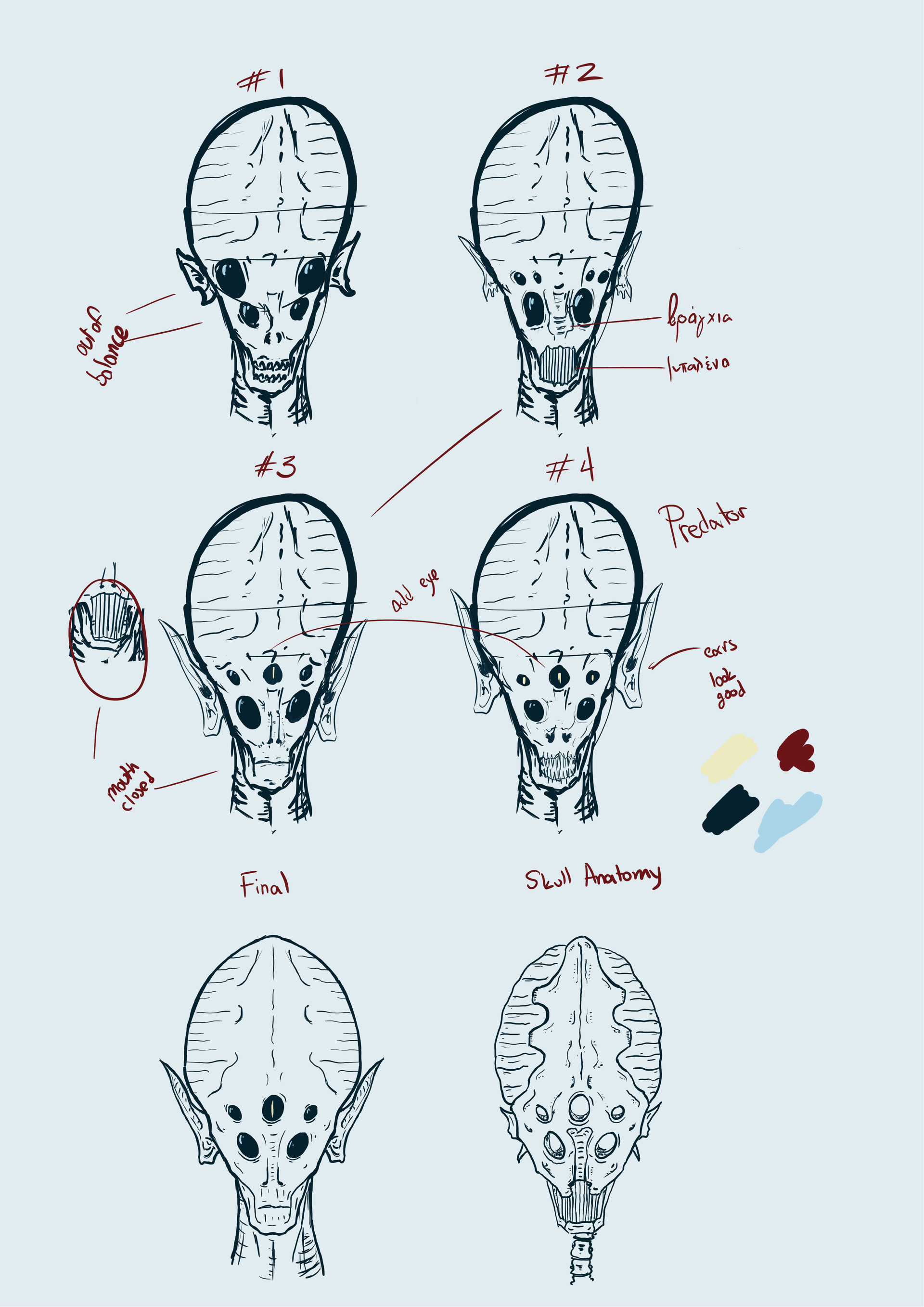 ArtStation - Alien Concept Exploration (Collar Breed Series)