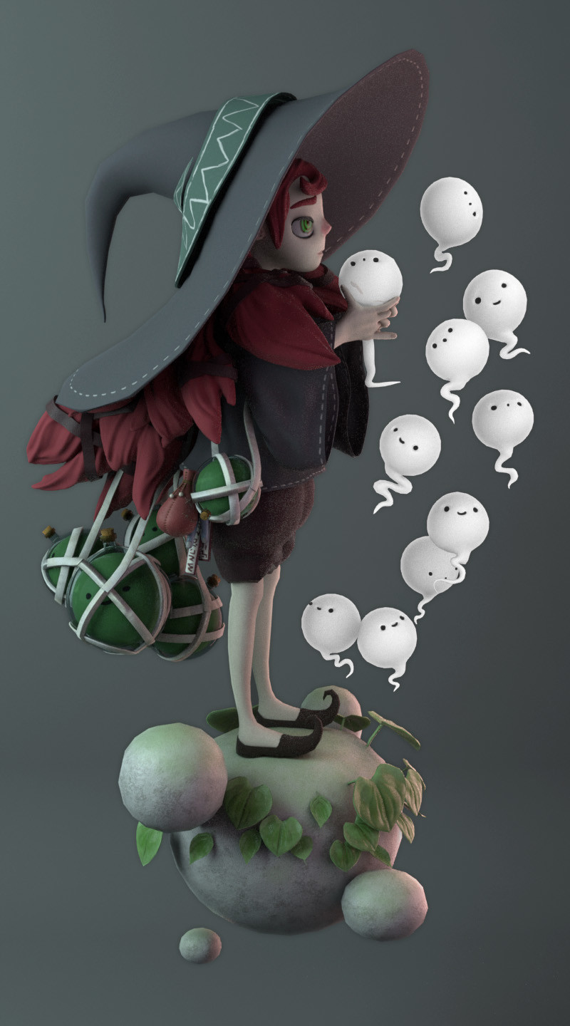 ArtStation - Bored Witch 3D Character Model