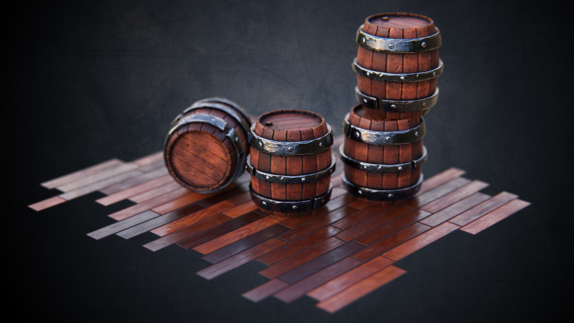 ArtStation - Stylized Barrel - PBR Game Asset