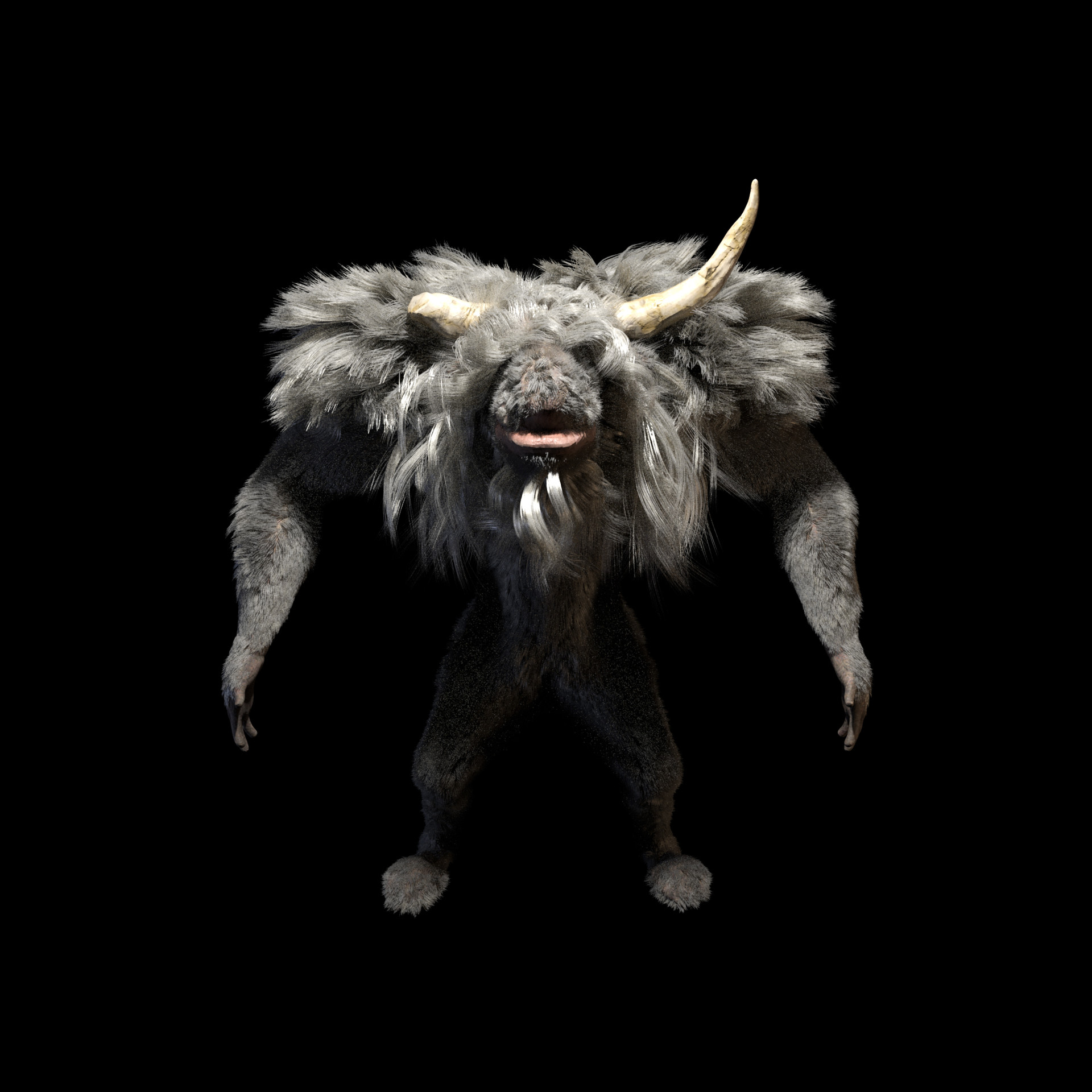 ArtStation - Hairy Yeti - WIP XGen 3D hair