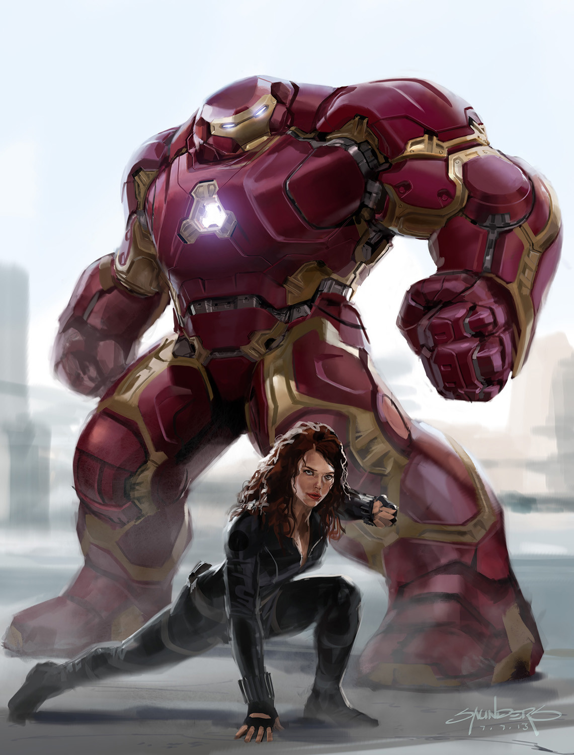 Phil Saunders - Avengers: Age of Ultron (2013) - Hulkbuster Concept ...