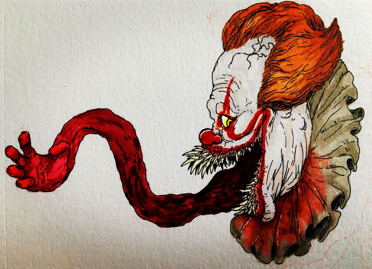 how to draw pennywise the dancing clown 2017