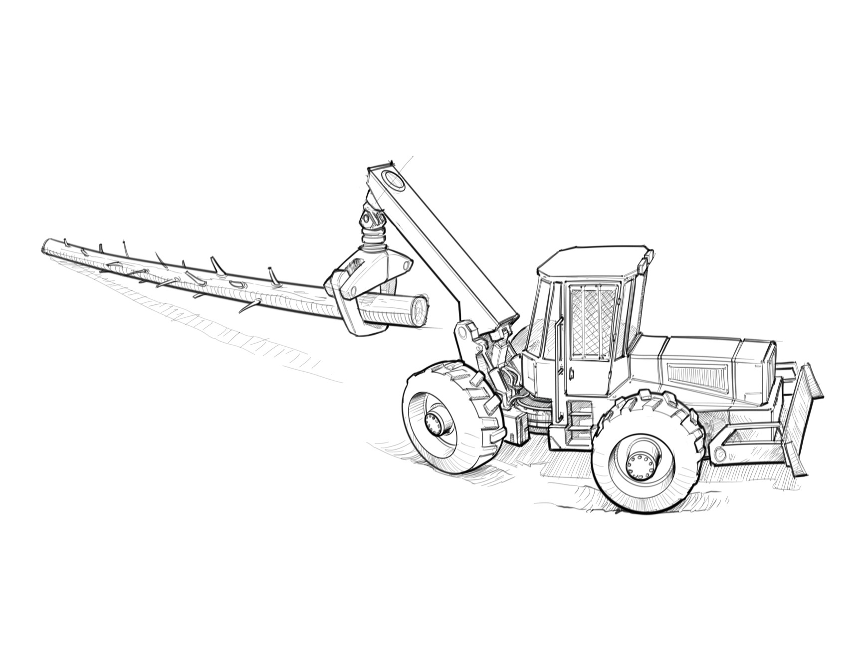 Skidder Drawing