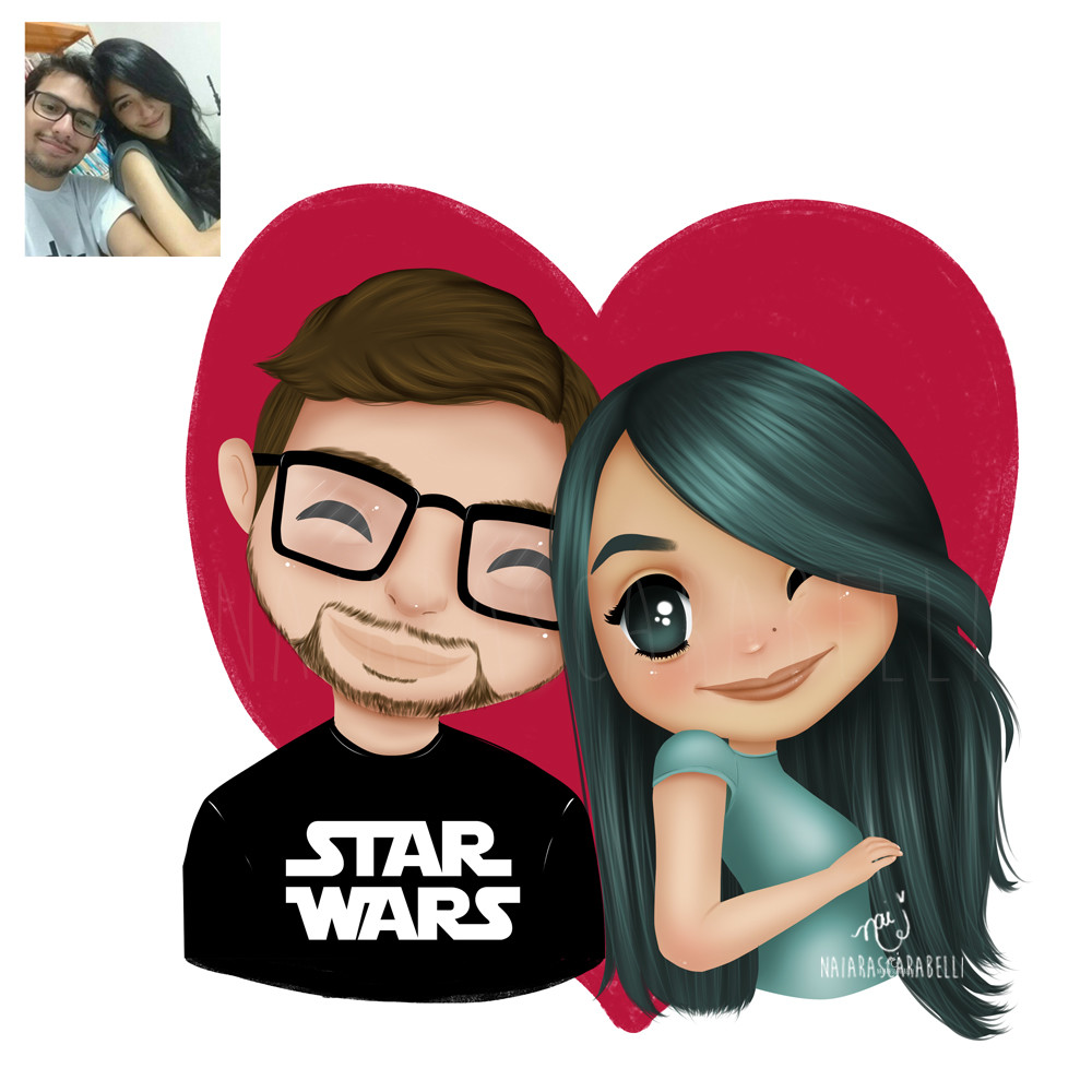 ArtStation - Couple Chibi - Commission for Hillary Paiva