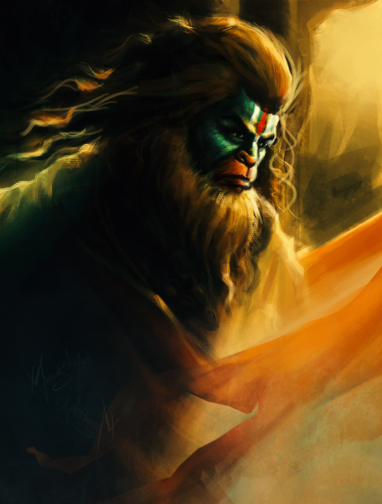 ArtStation - hanuman_indian mythological character