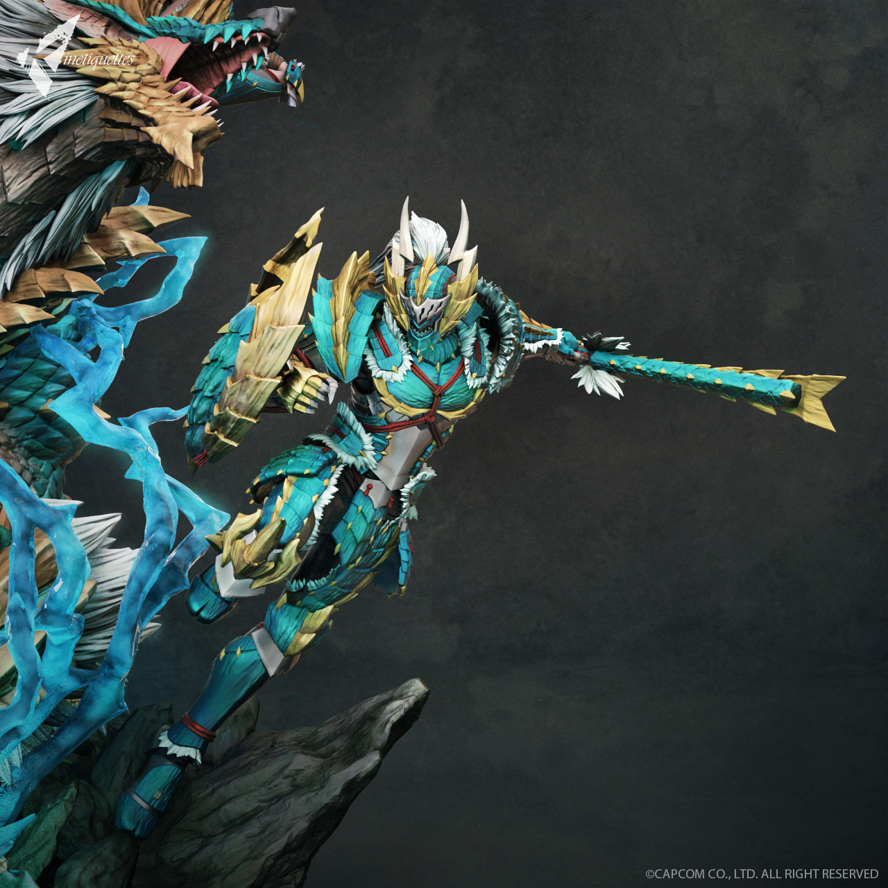 ArtStation - Zinogre Diorama Statue - Male Hunter