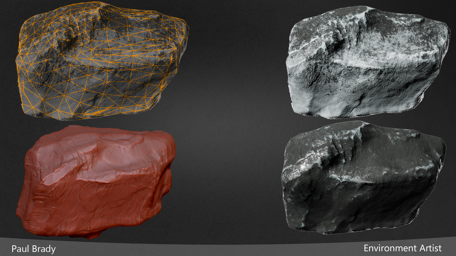 ArtStation - Landscape Rock (High To Low Poly Bake)