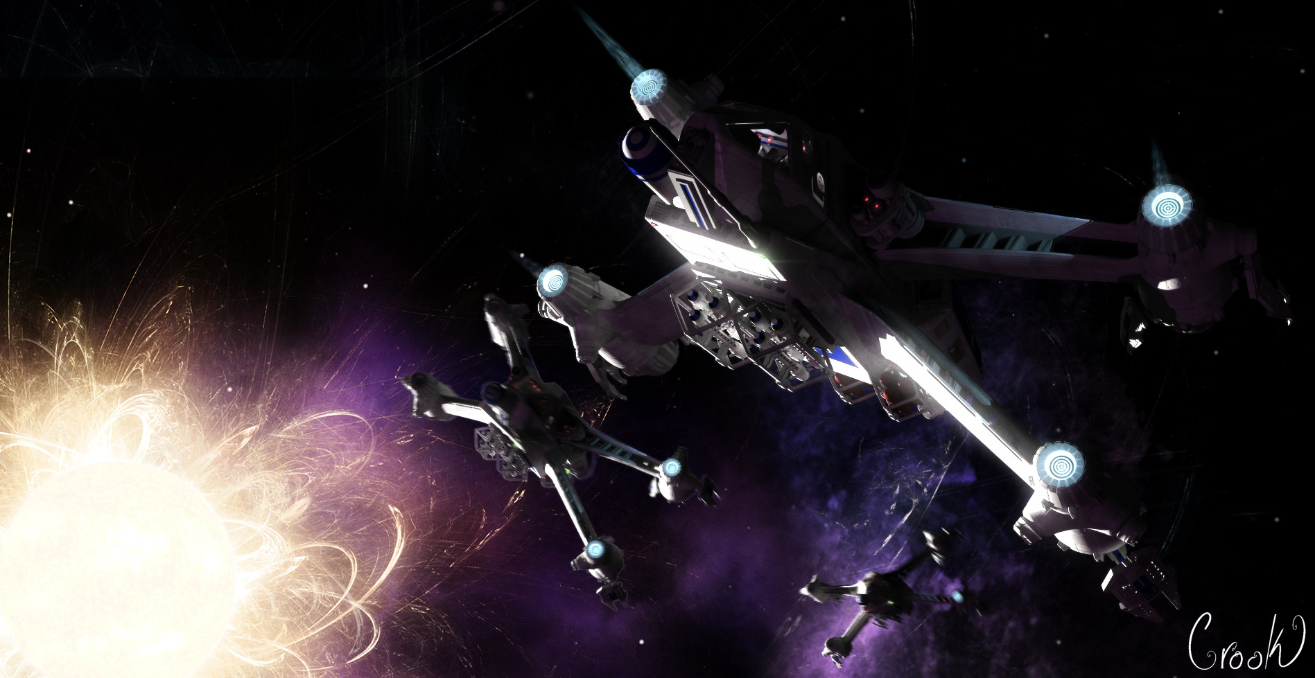 ArtStation - Babylon 5 Badger StarFury