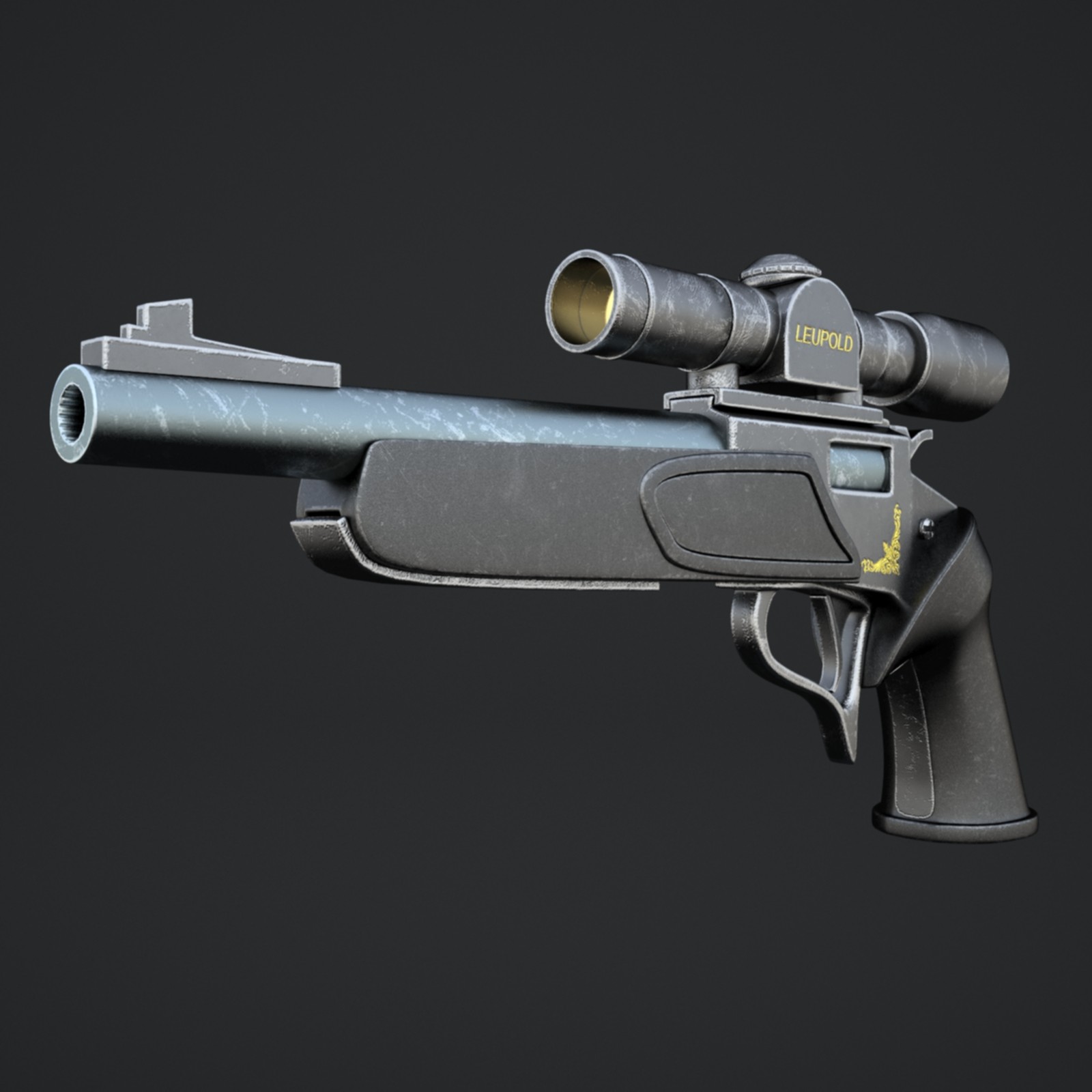 ArtStation - Pistol with an optical sight 3d model