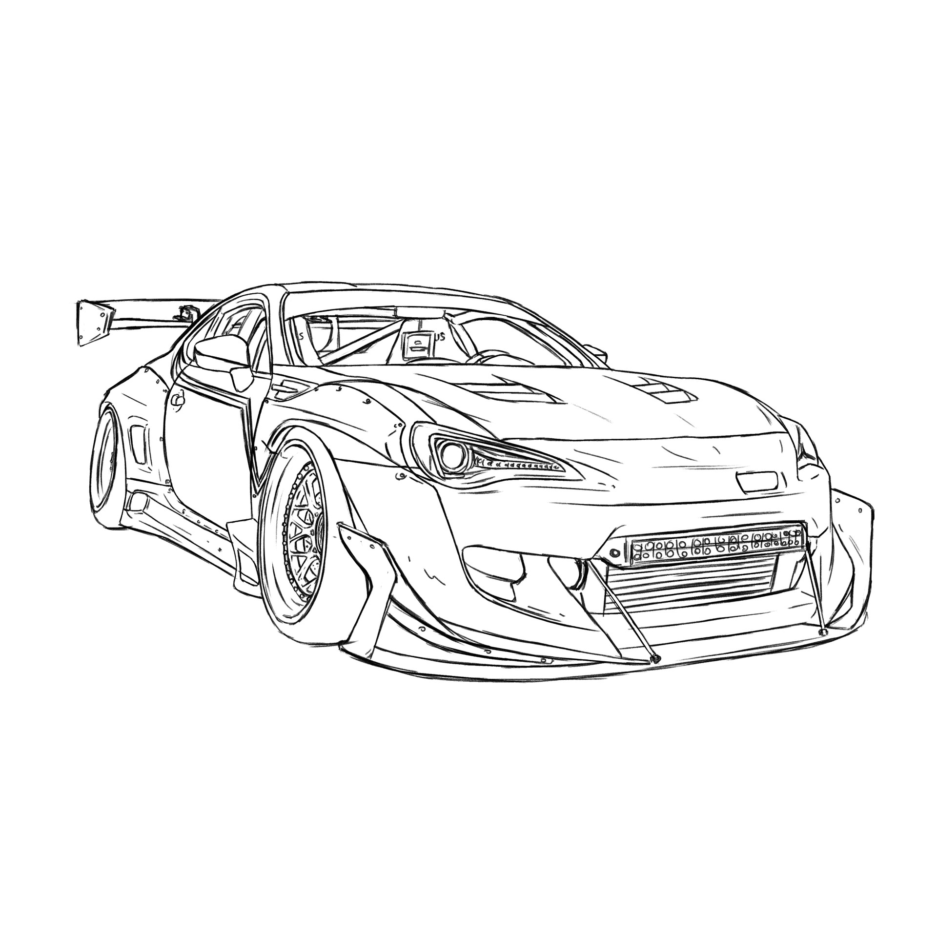 scion frs coloring page