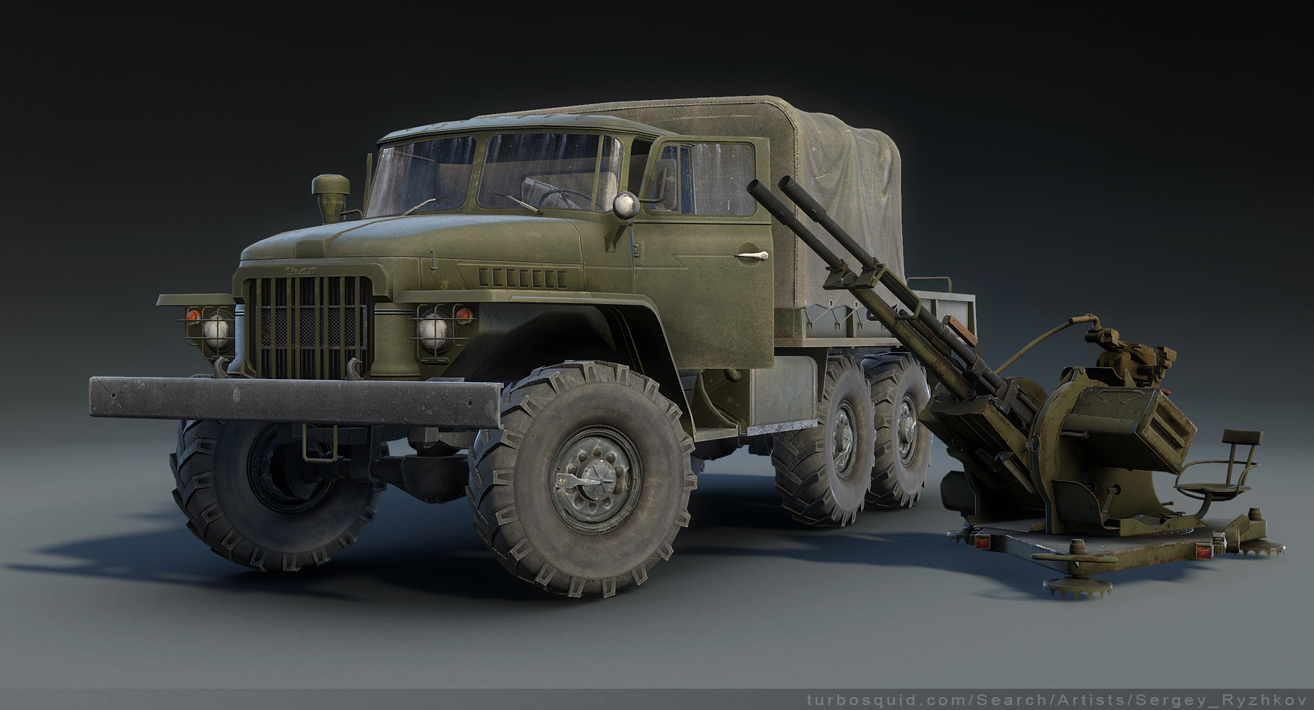 Serhii Ryzhkov - Ural-375 Gun Truck