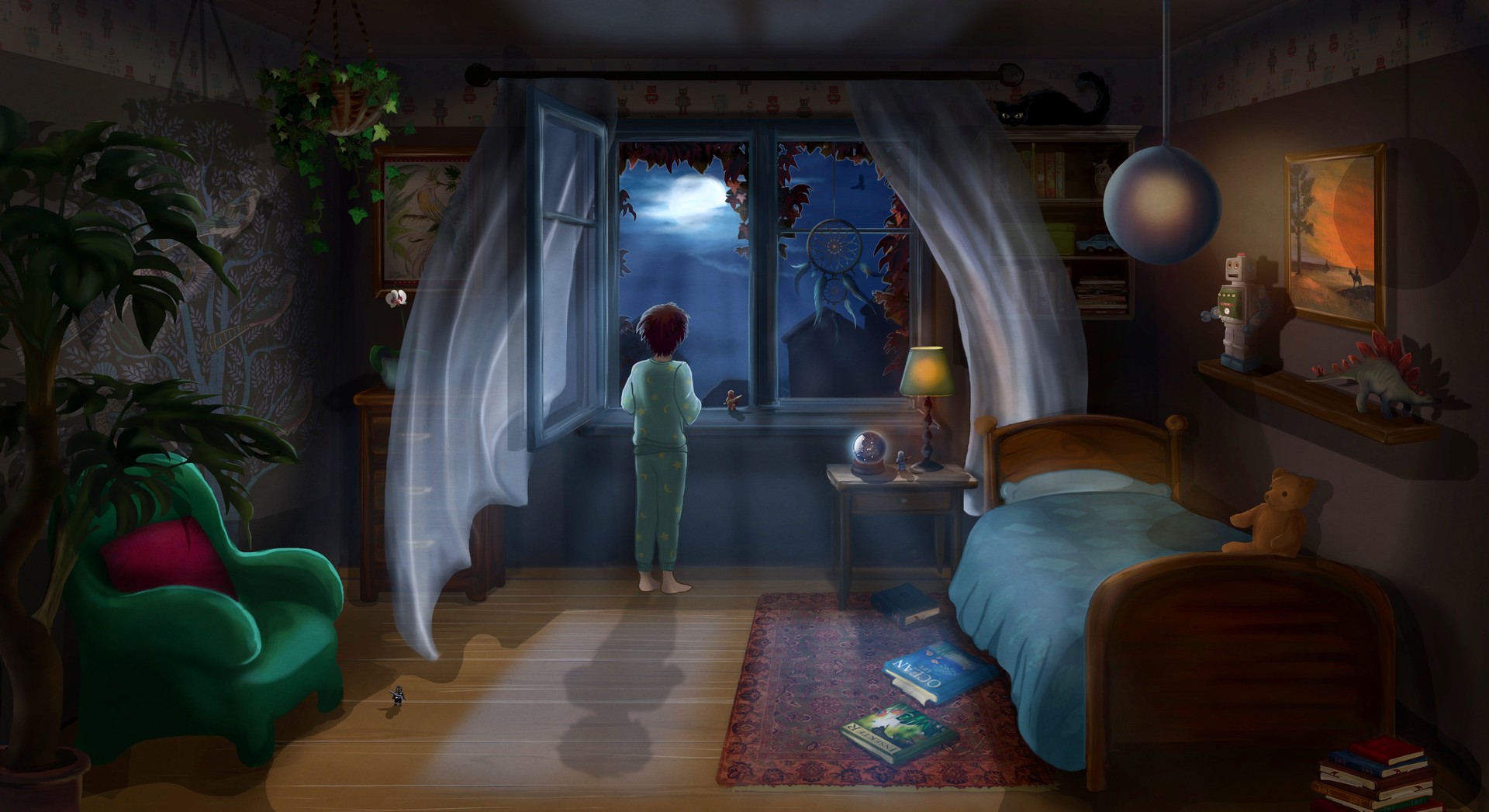 ArtStation - The Boy and the Enchanted Night