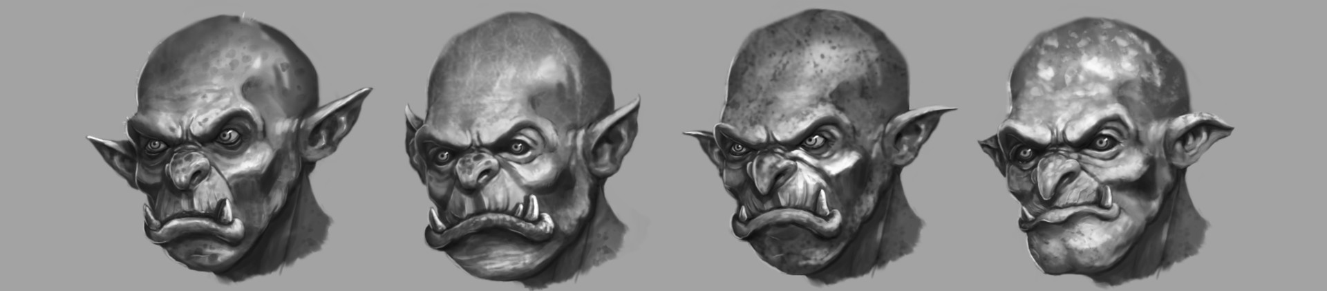 ArtStation - Orc Face concept variations, David Ceballos