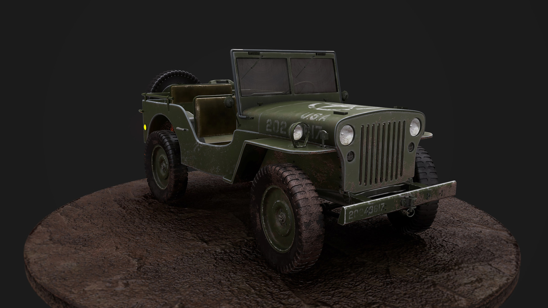 ArtStation - Jeep Willys 1945 RealTime Prop