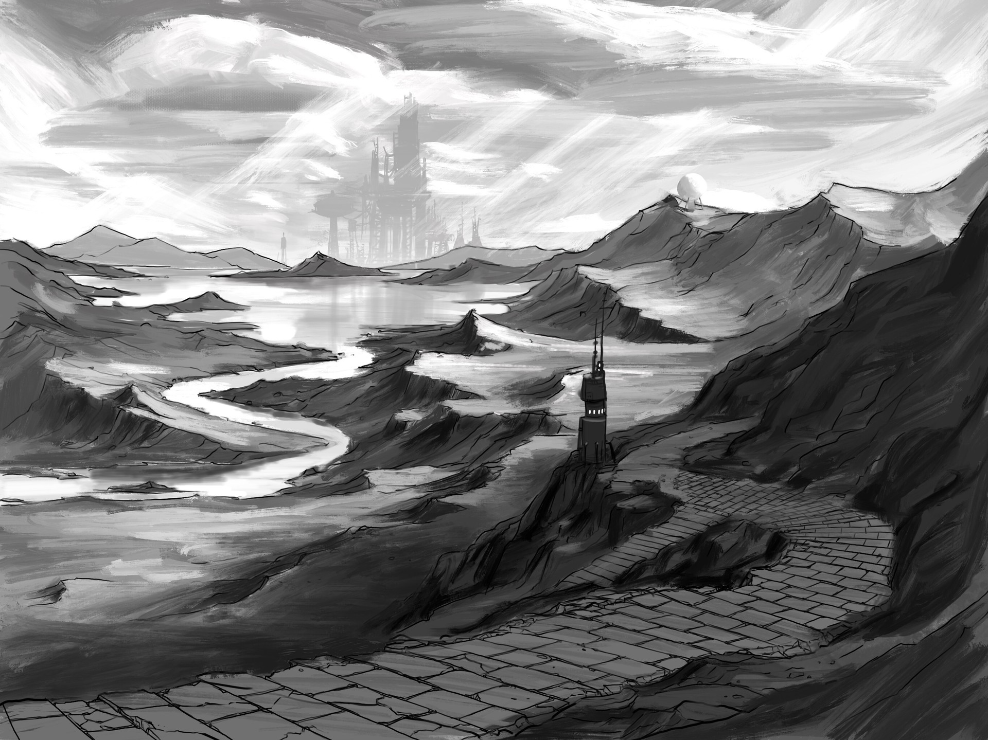 ArtStation - Desolate landscape