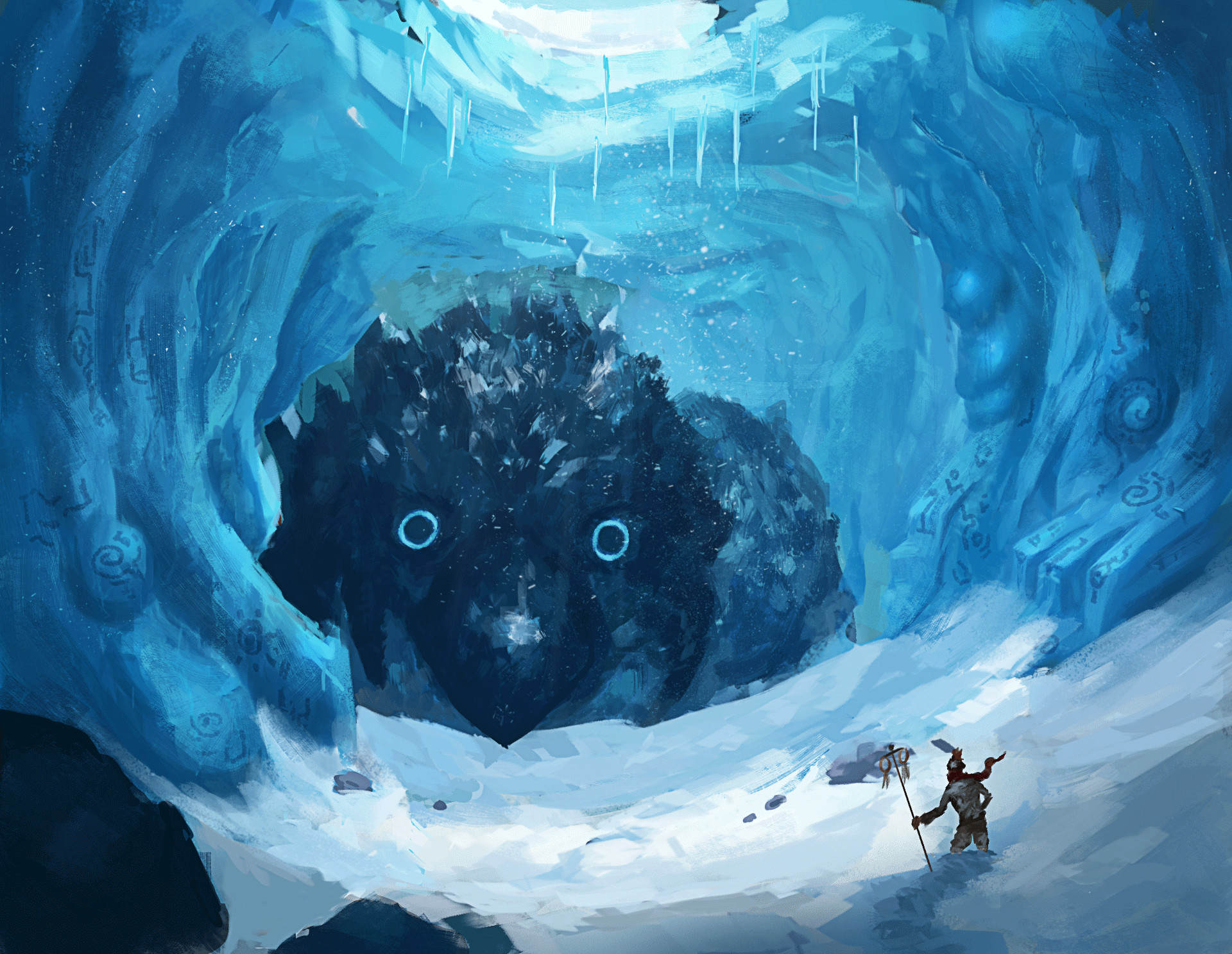 Frozen God by Jeremie Persault : r/ImaginaryBehemoths