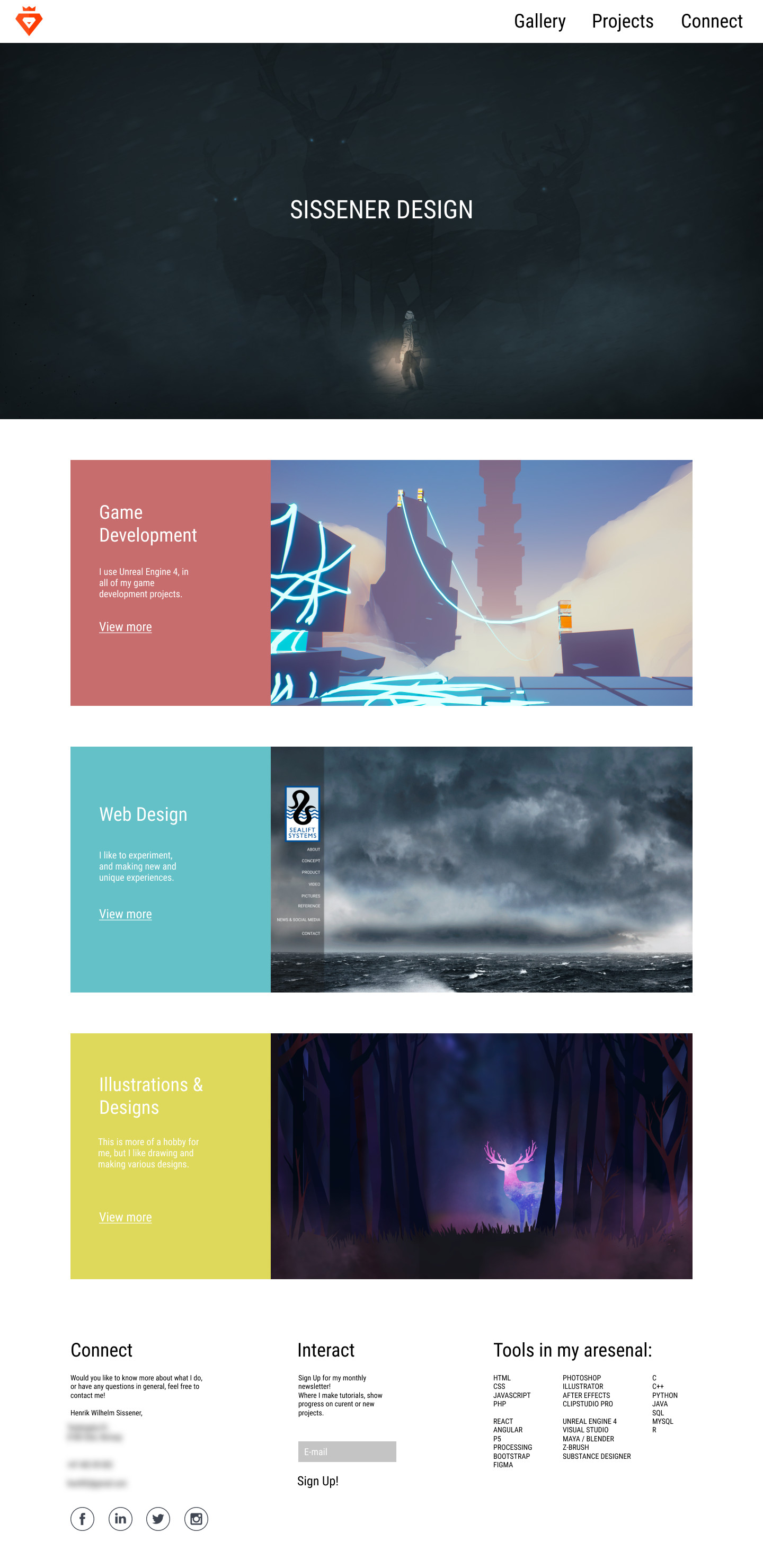 ArtStation - Personal Website - Concept