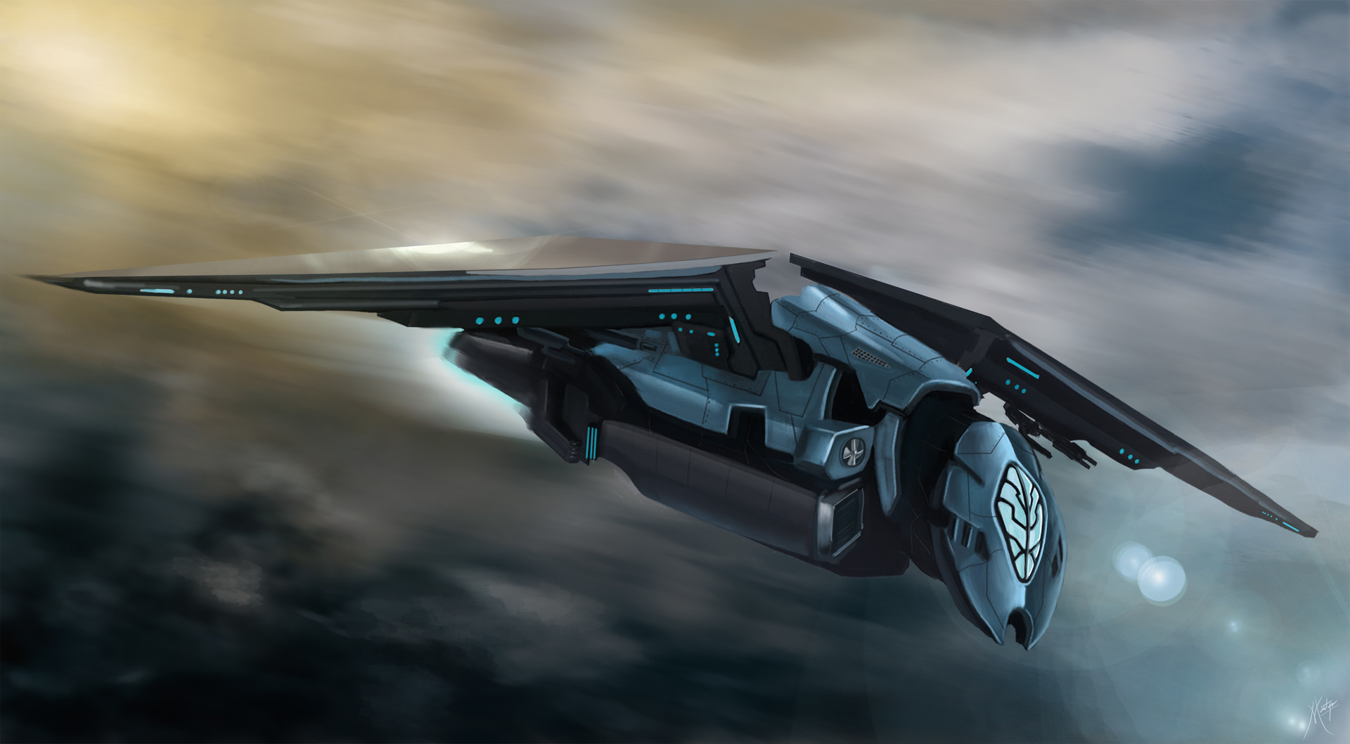 ArtStation - Nave volando. Flying ship.