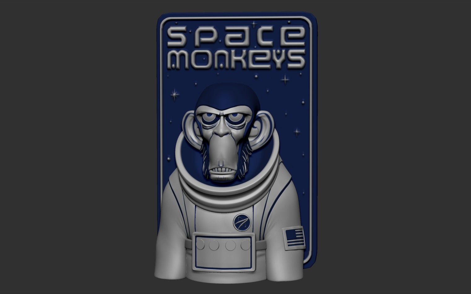 ArtStation - space monkeys zbrush bust