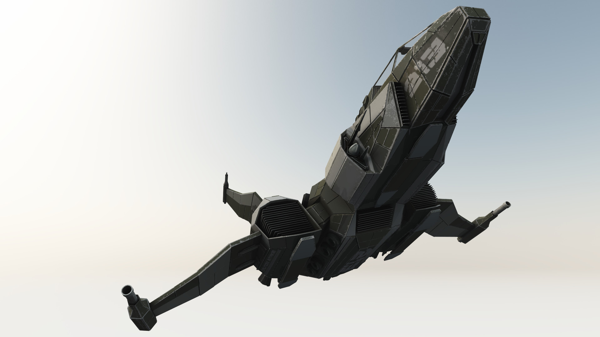 ArtStation - Retro Space Fighter - Interceptor MK3 with Cockpit