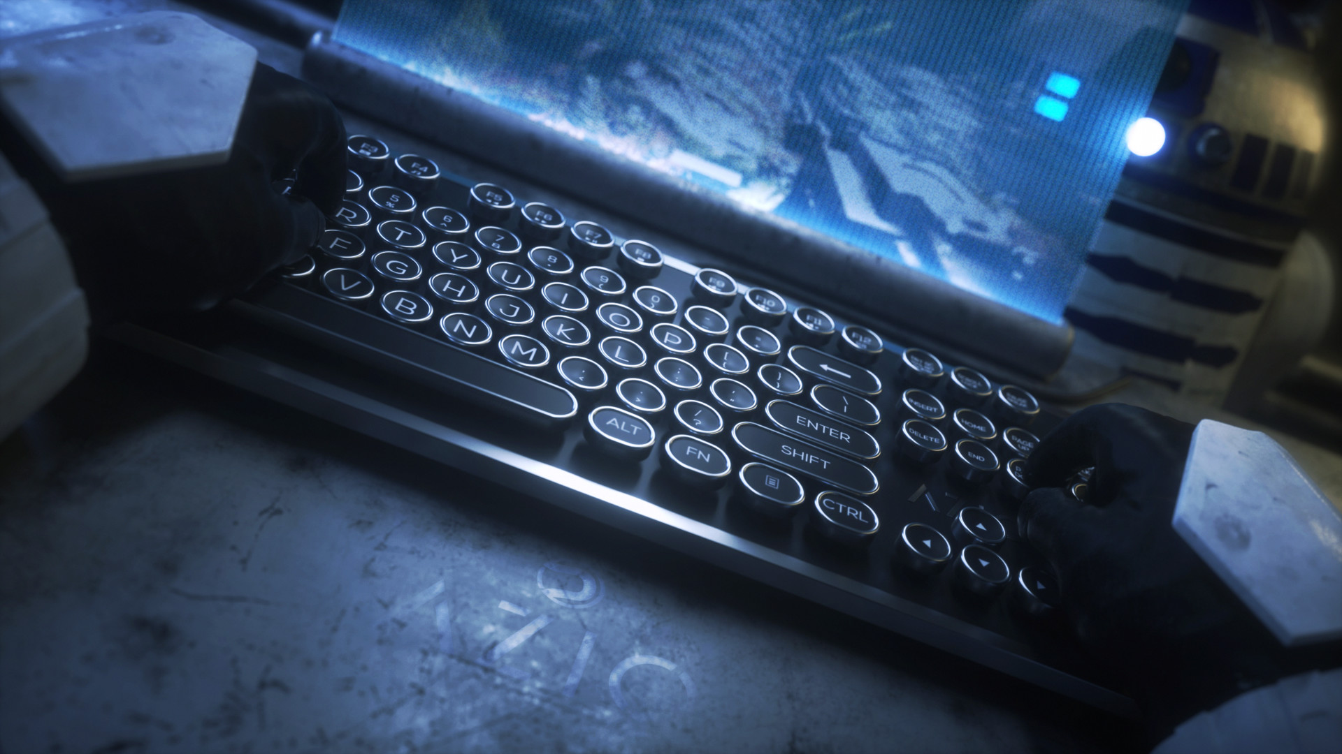 ArtStation - 3D Aziocorp keyboard Advertisement