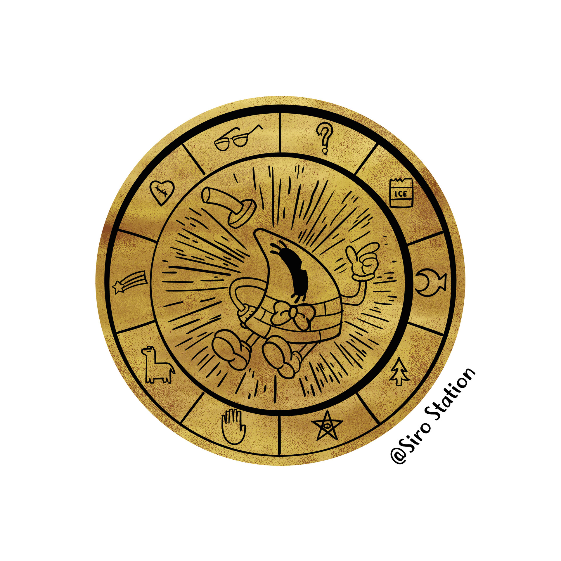 ArtStation - Bill Cipher Sticker Fan Art