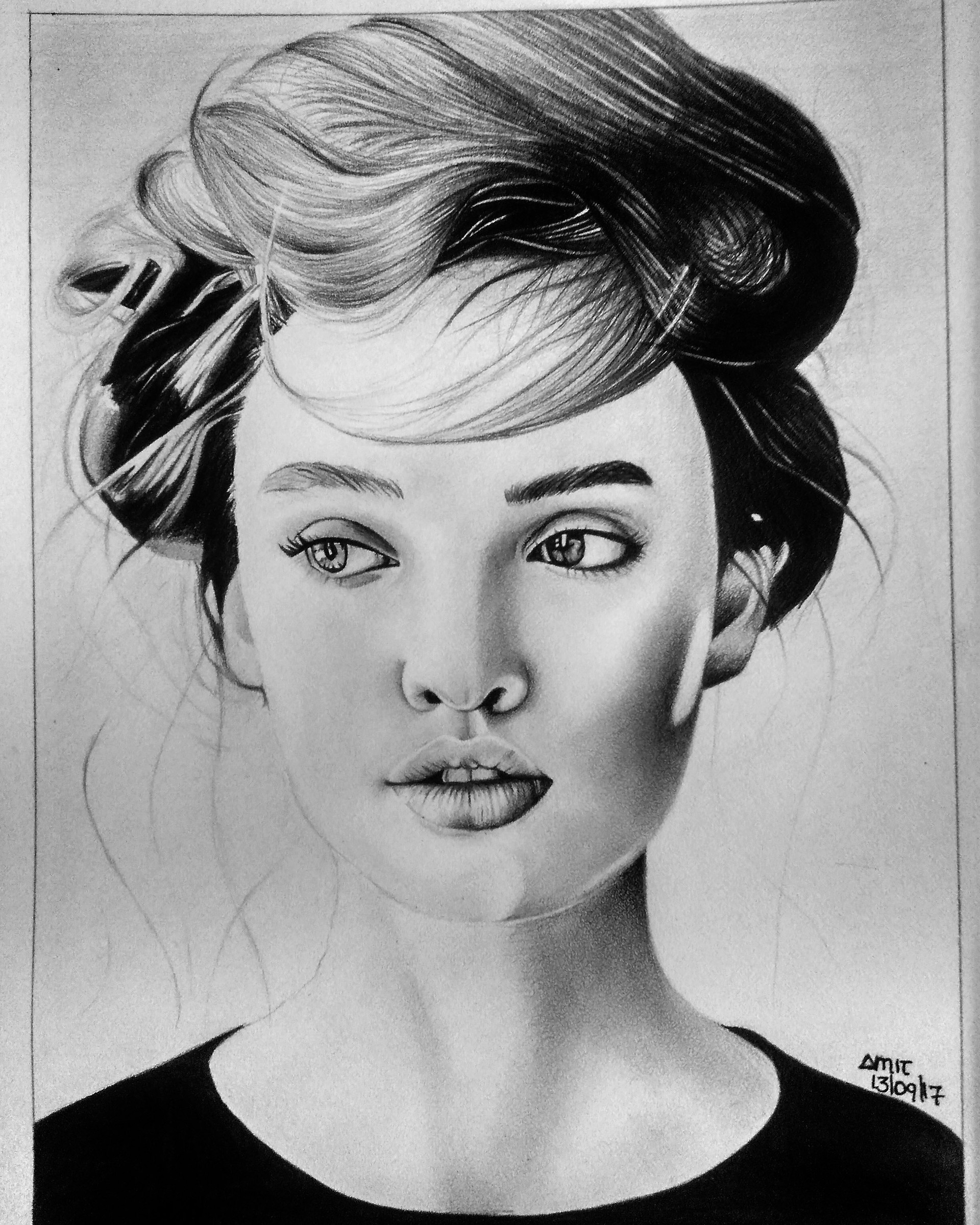 ArtStation - Portrait sketch of model