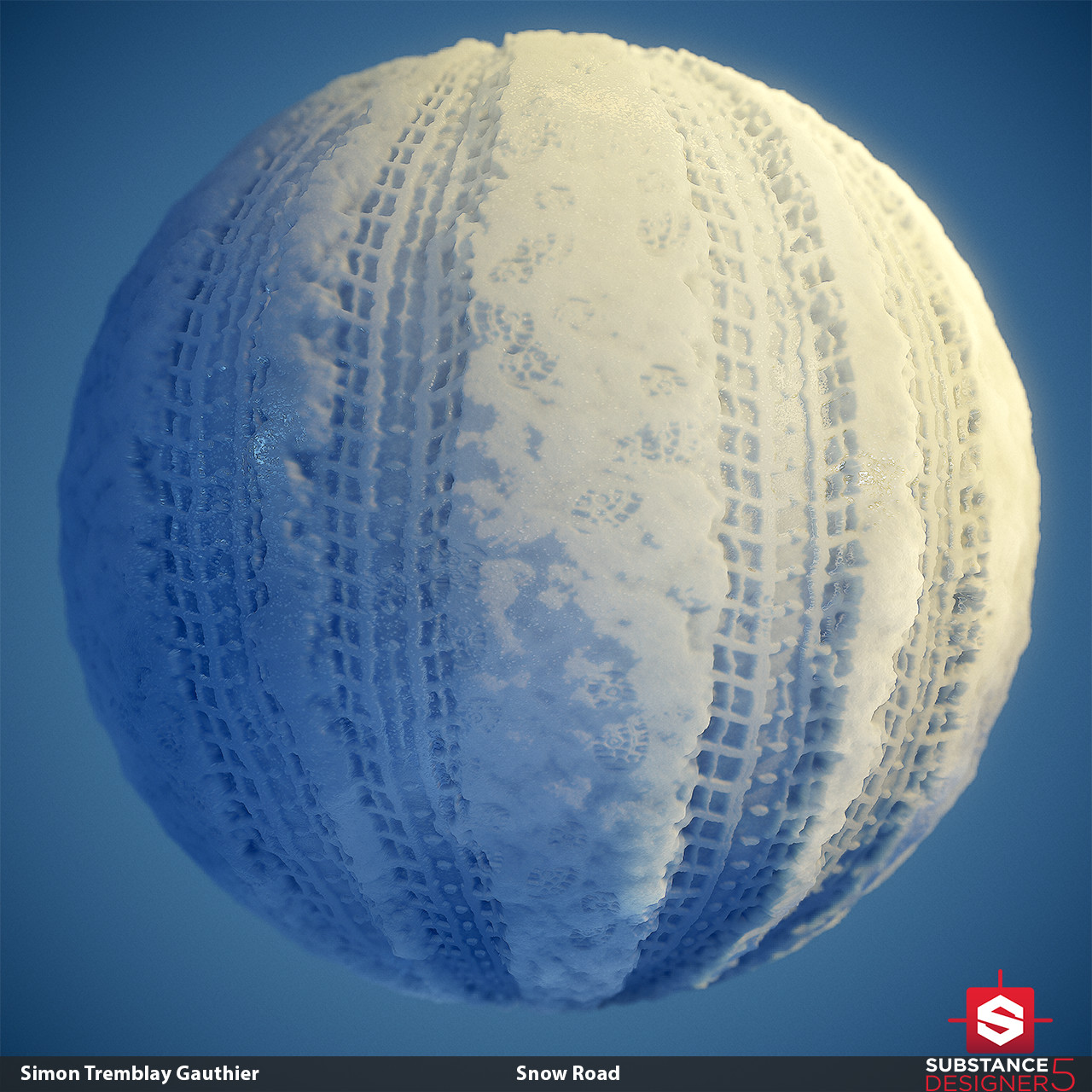 Simon Tremblay Gauthier - Snow road - Textures breakdown