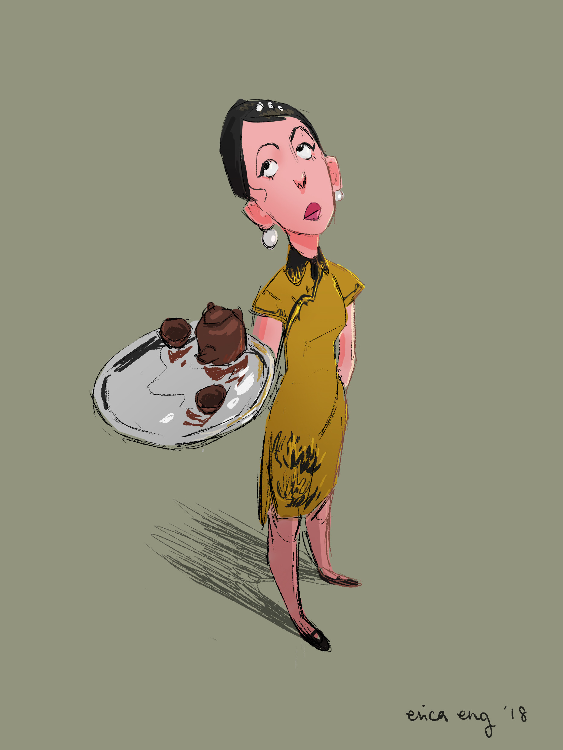 ArtStation - Bored Waitress