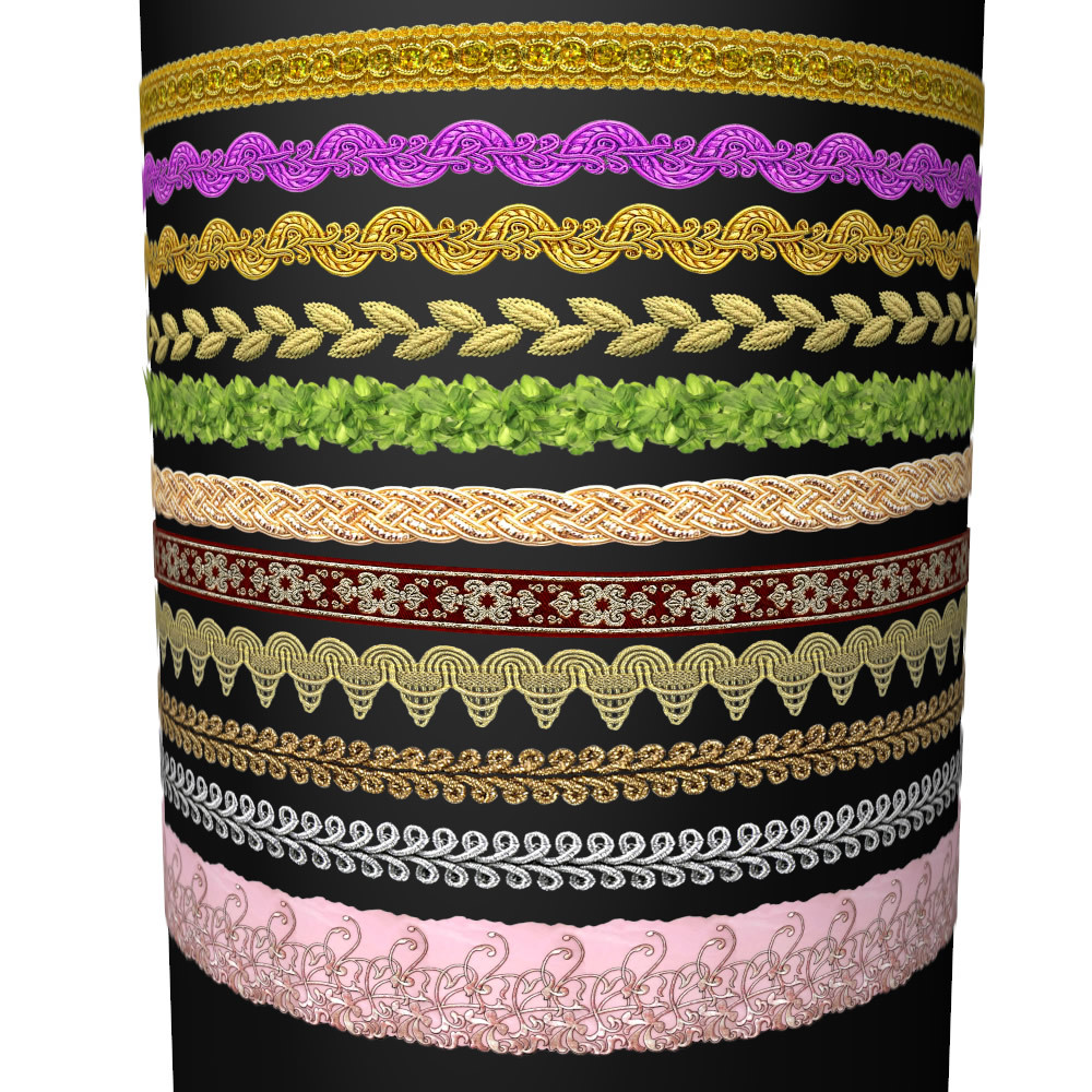 Camille Kleinman - Fancy Tiling Fabric Trims for 3D Clothes (Lace trims ...