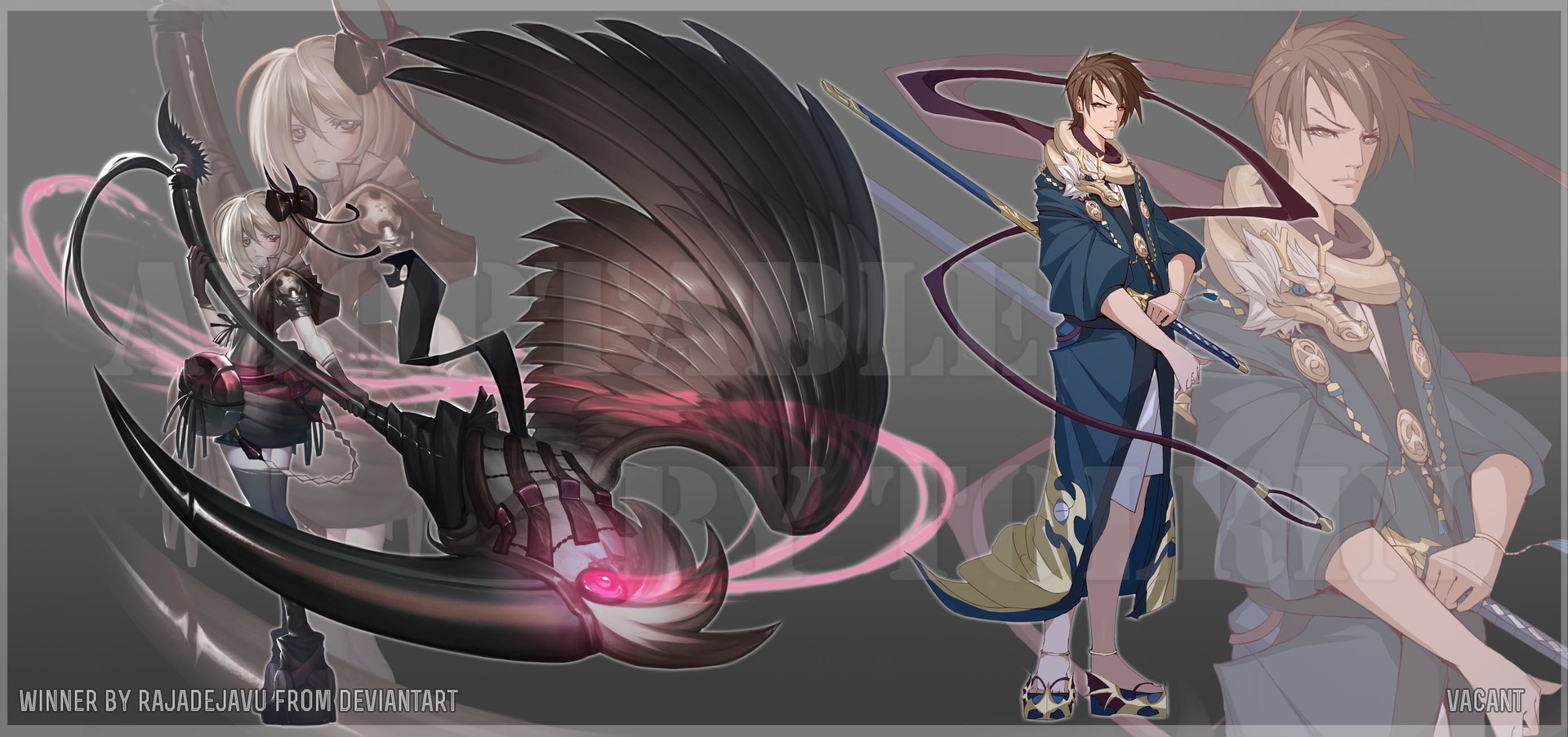 ArtStation - Crow and Samurai Adopable