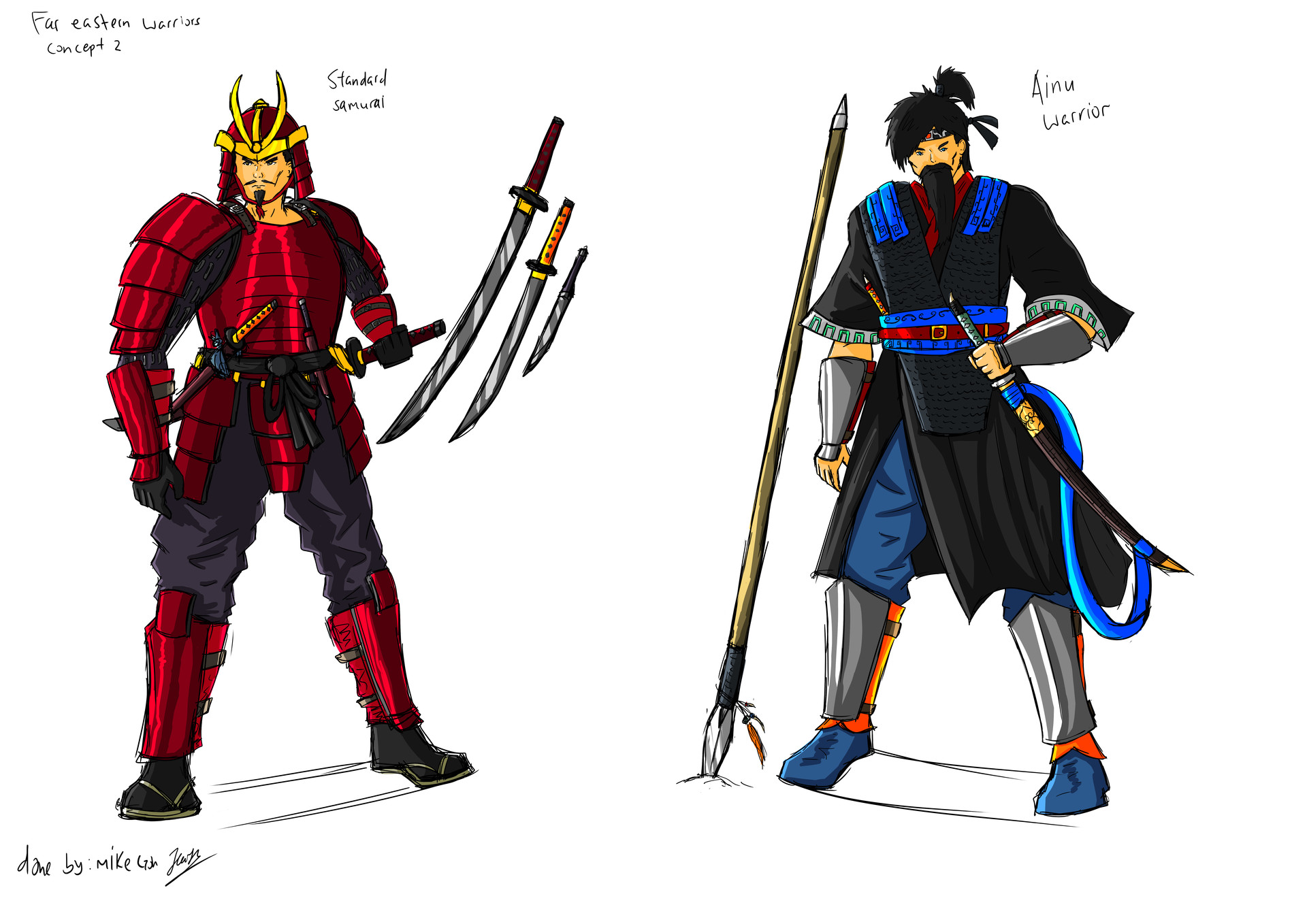 ArtStation - Far eastern warriors concept 2