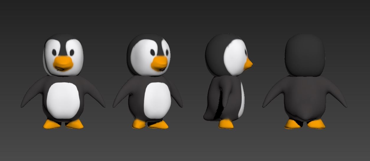 ArtStation - Penguin Model Turnaround